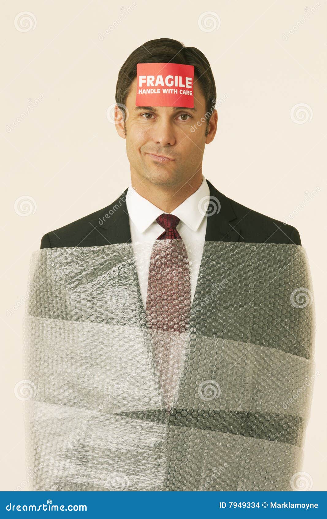 Fragile Businessman stock photo. Image of copy, weak, portrait - 7949334