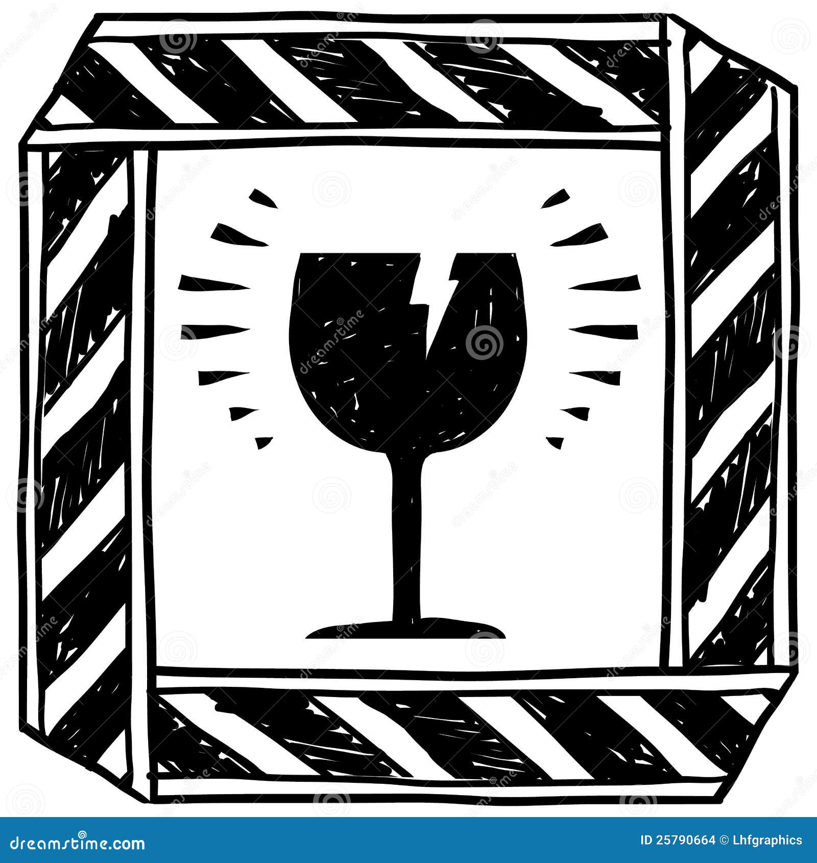 Fragile or Danger of Breaking Vector Stock Vector - Illustration of ...