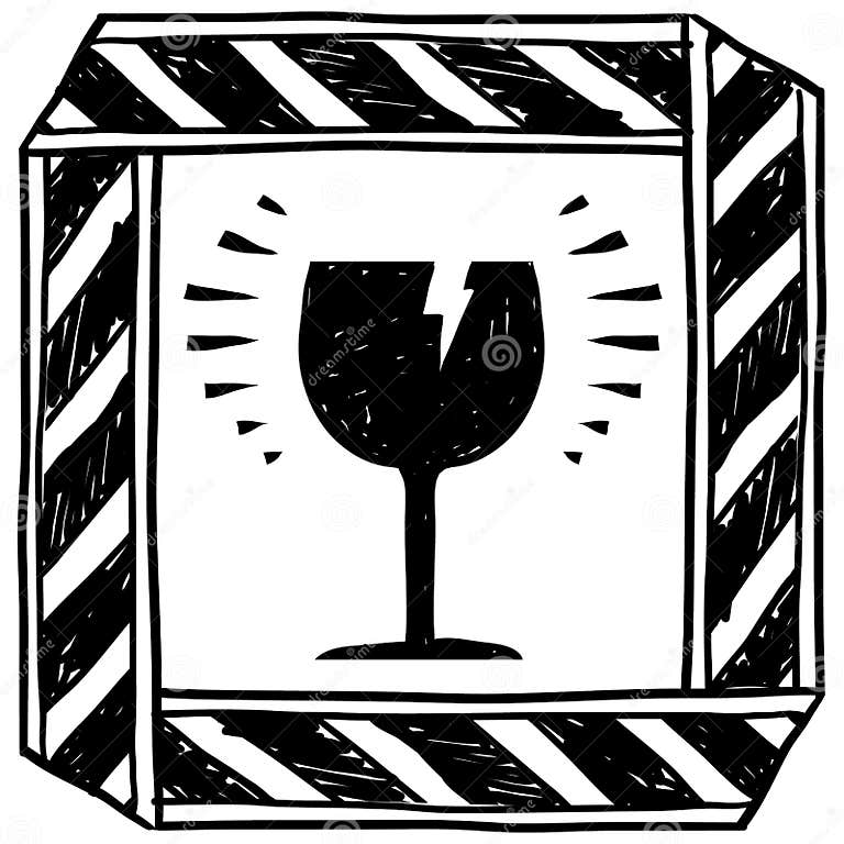 Fragile or Danger of Breaking Vector Stock Vector - Illustration of ...