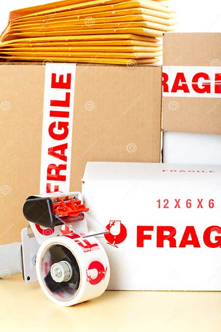 Fragile delivery service stock image. Image of service - 13121201