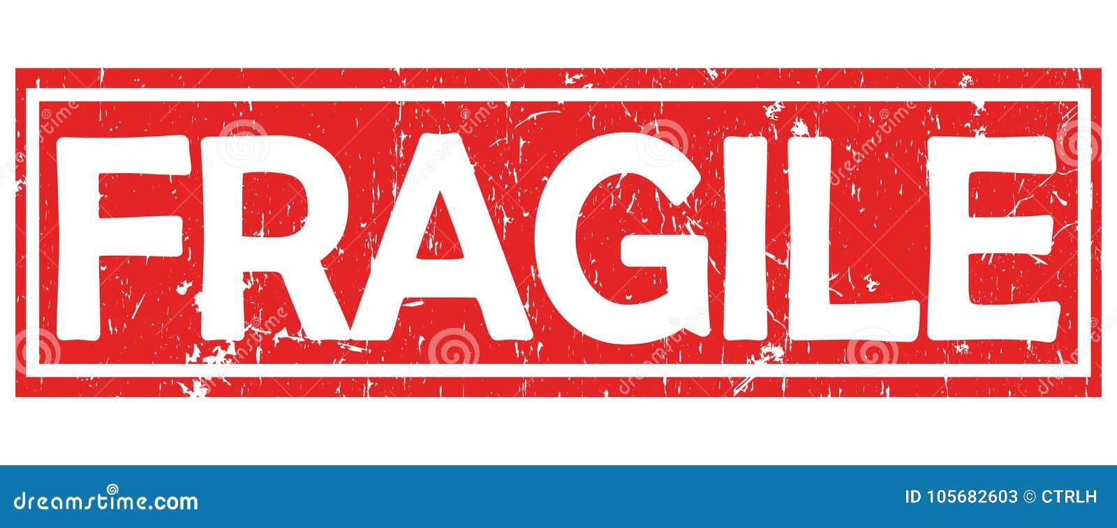 Fragile - Etichetta Di Bianco E Di Rosso/bollo Illustrazione Vettoriale ...