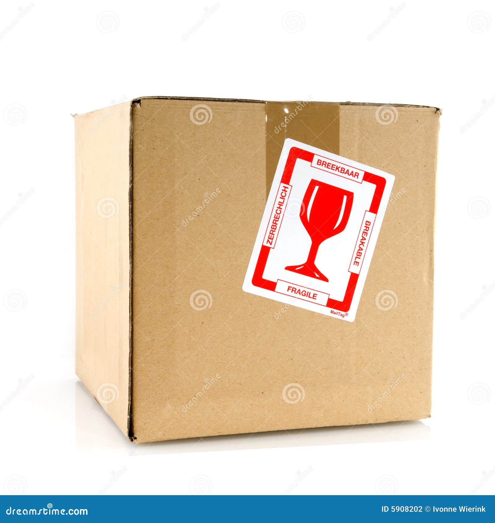 Fragile filled carton box stock photo. Image of careful - 5908202