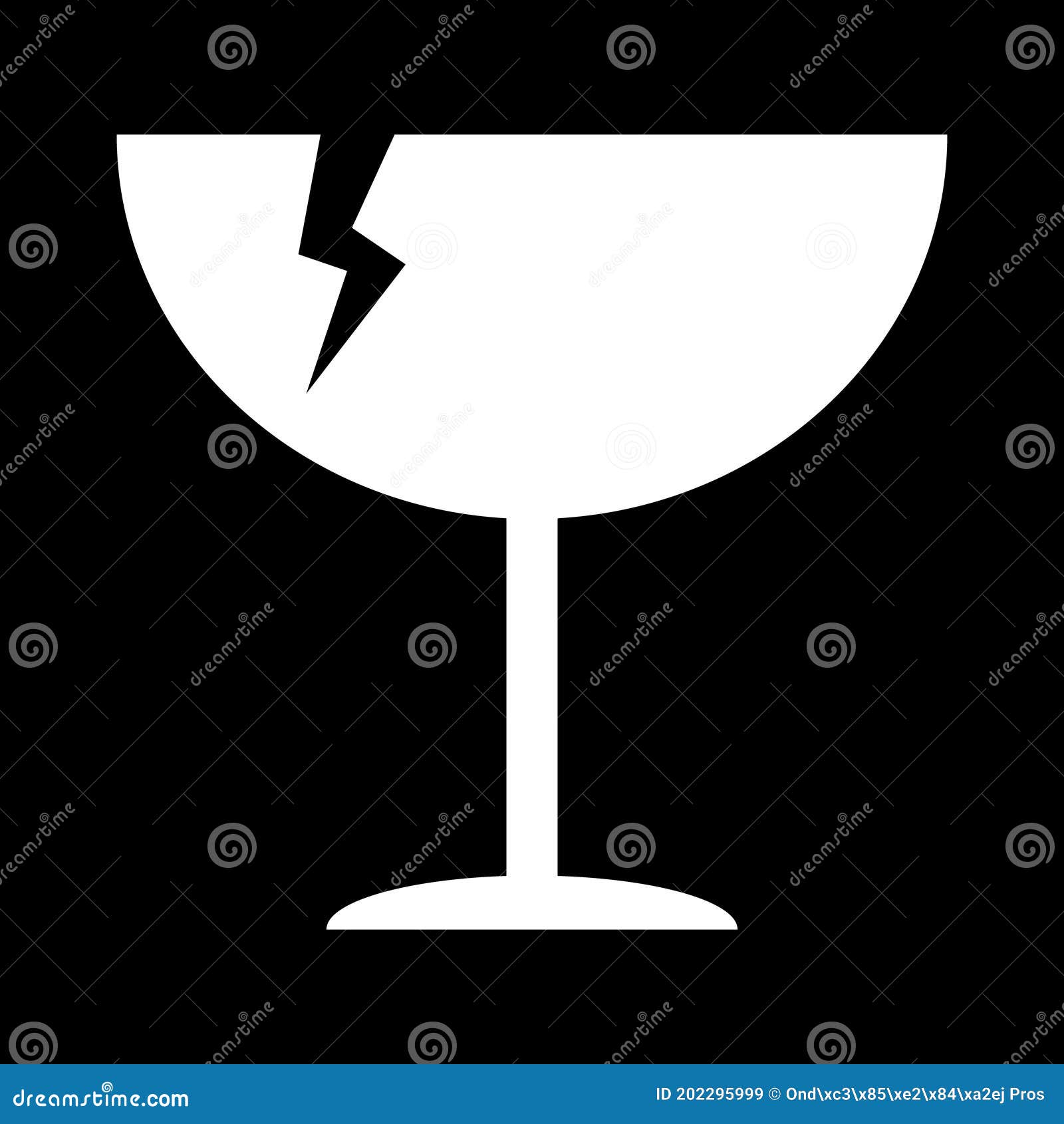 Fragile Flat Icon with Crack Isolated on Black Background. Fragile ... Fragile Flat Icon with Crack Isolated on Black Background. Fragile ...