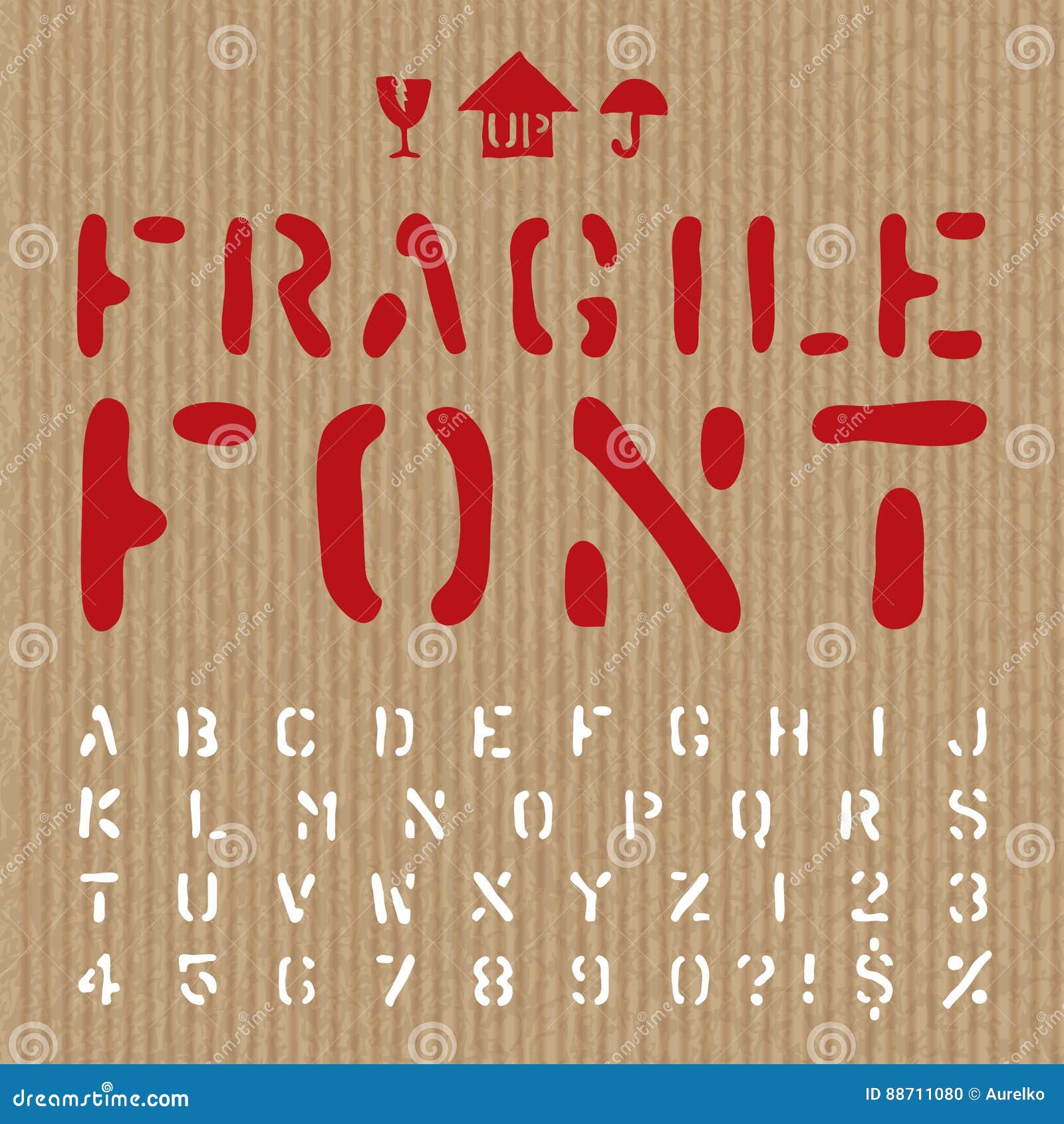 Fragile font stock vector. Illustration of font, caligraphy - 88711080