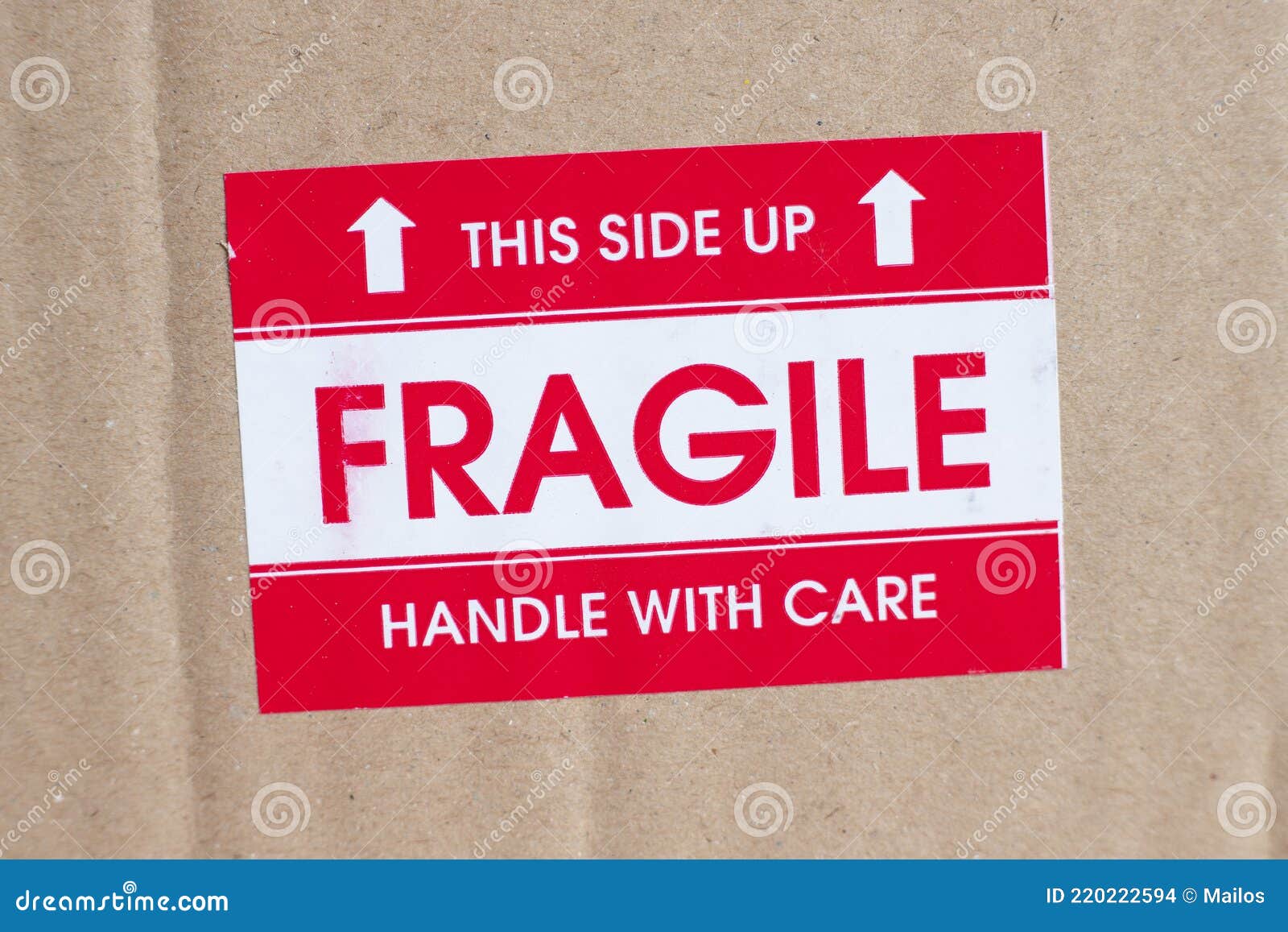 Fragile Handle with Care Mark on a Package Stock Photo - Image of ...