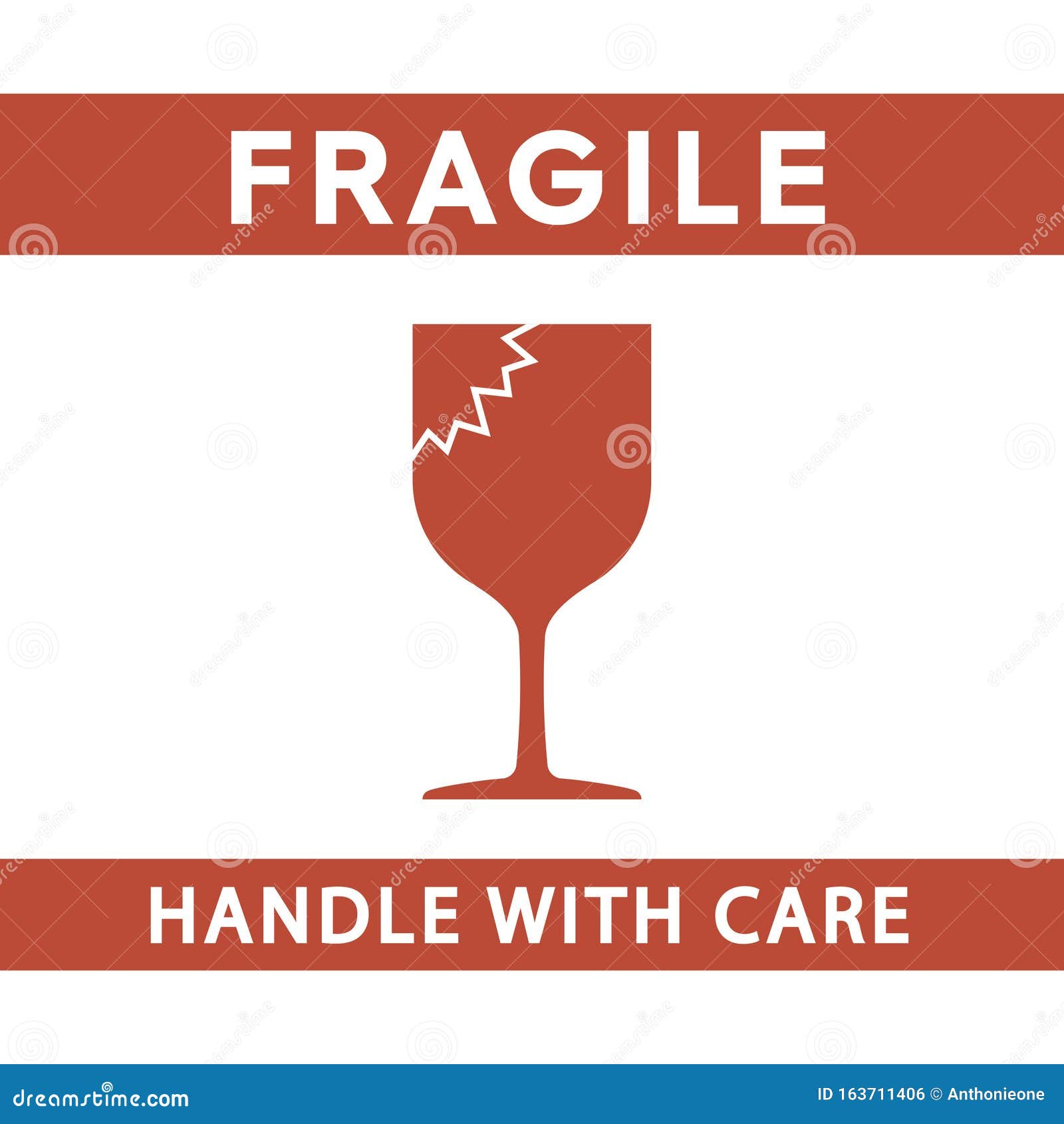 Fragile Handle With Care Label Sticker Cartoon Vector | CartoonDealer ...