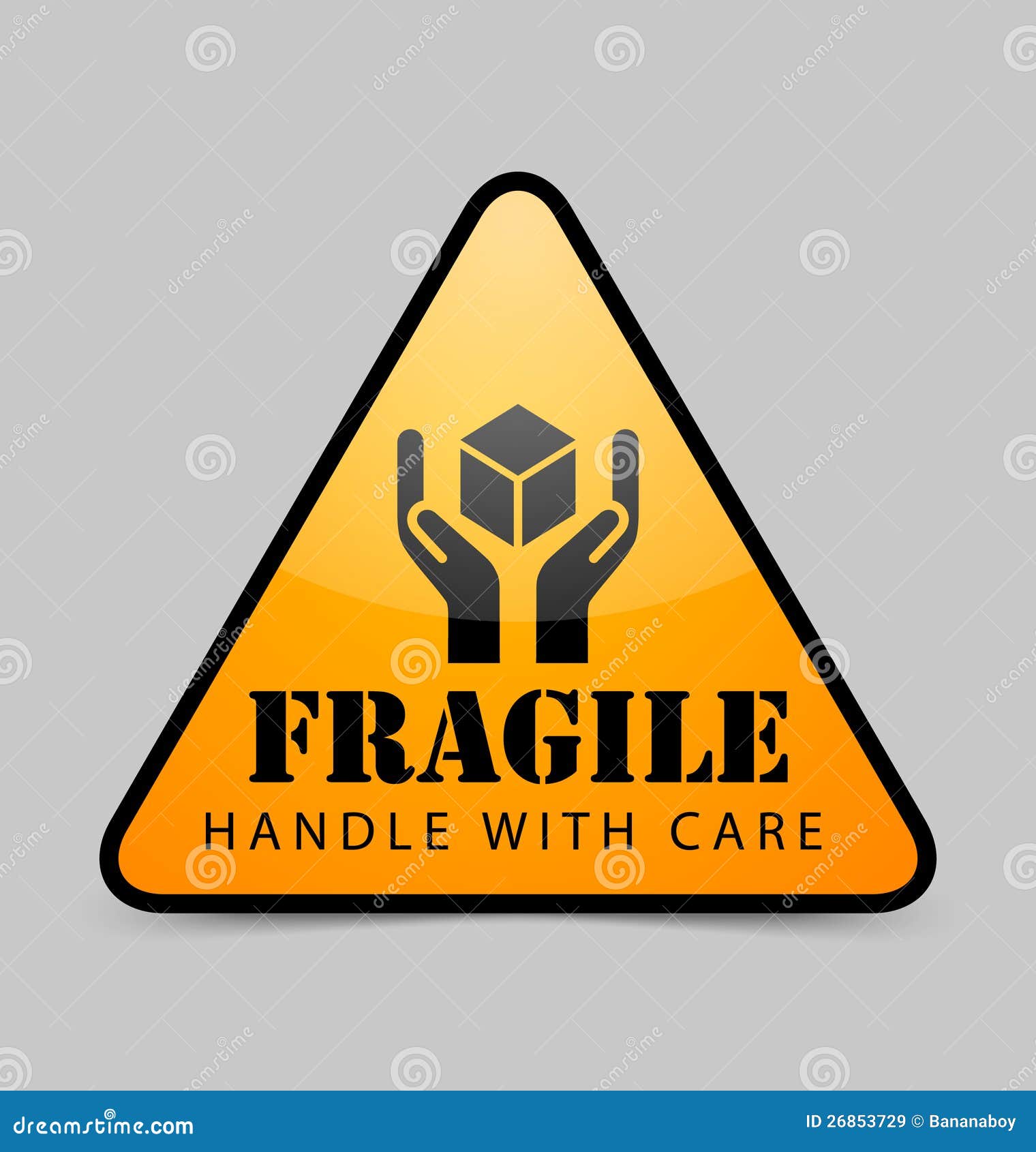 Fragile Icon. Glass Symbol Warning Sign. Cartoon Vector | CartoonDealer ...