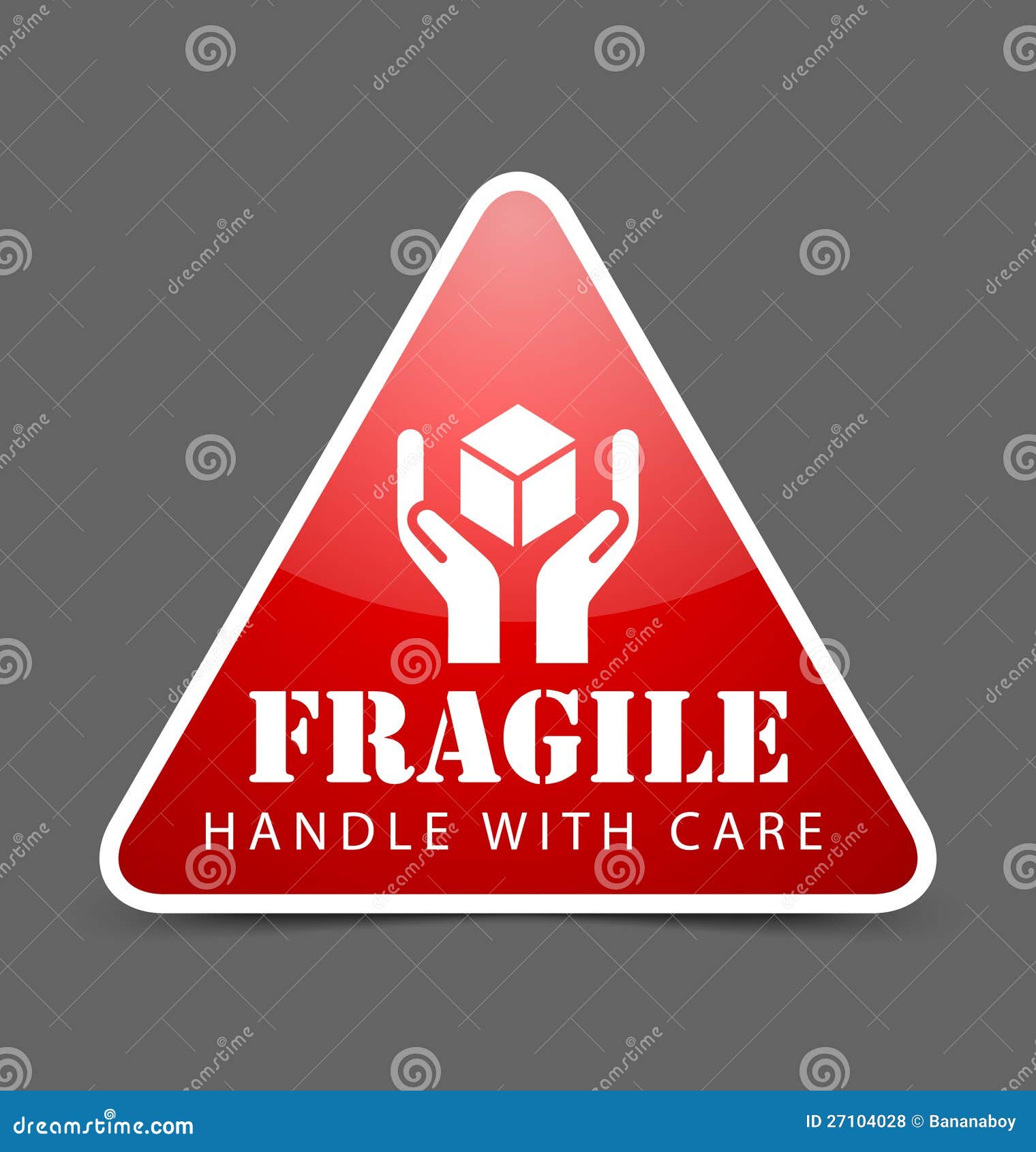 Fragile Icon. Glass Symbol Warning Sign. Cartoon Vector | CartoonDealer ...