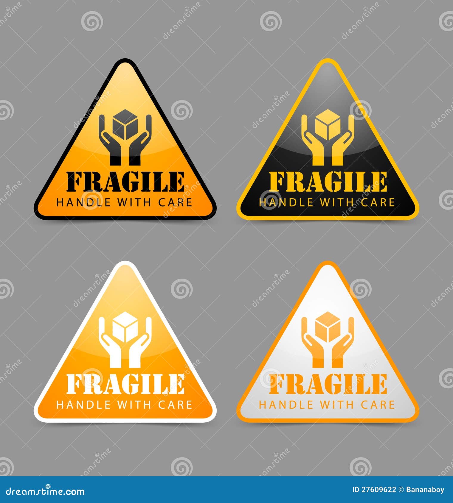 Fragile Icons. Set Of Packaging Symbols :this Side Up, Handle With Care ...