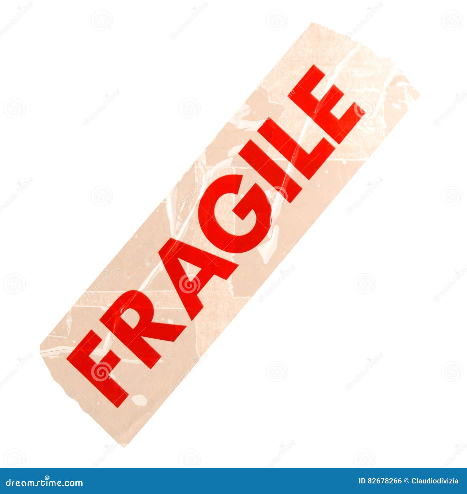 Fragile Label Isolated Over White Stock Photo - Image of cutout, label ...