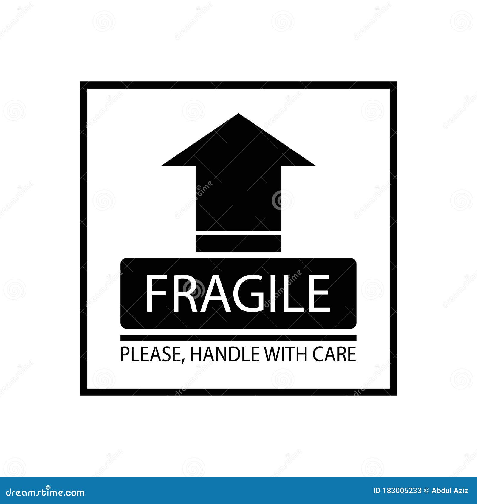 Fragile logo vector design stock vector. Illustration of fragility ...