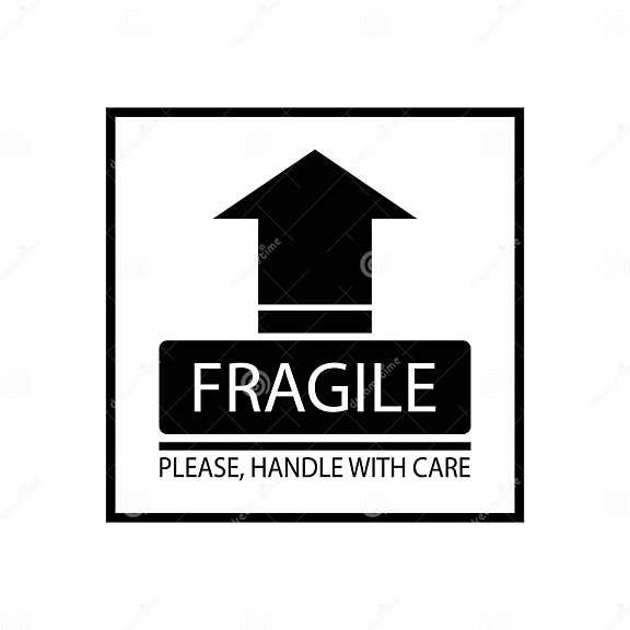 Fragile logo vector design stock vector. Illustration of fragility ...