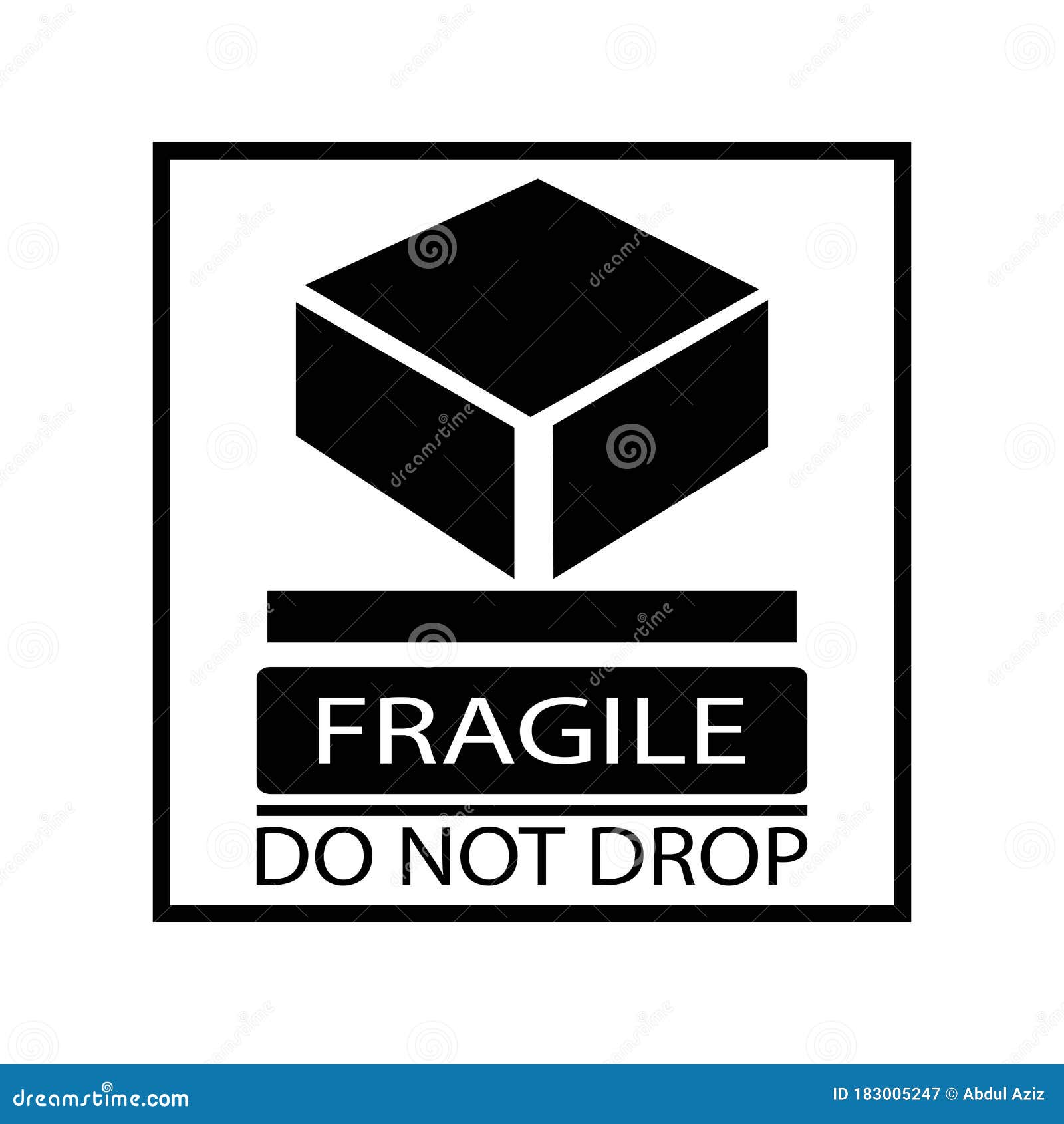 Fragile logo vector design stock vector. Illustration of sticker ...