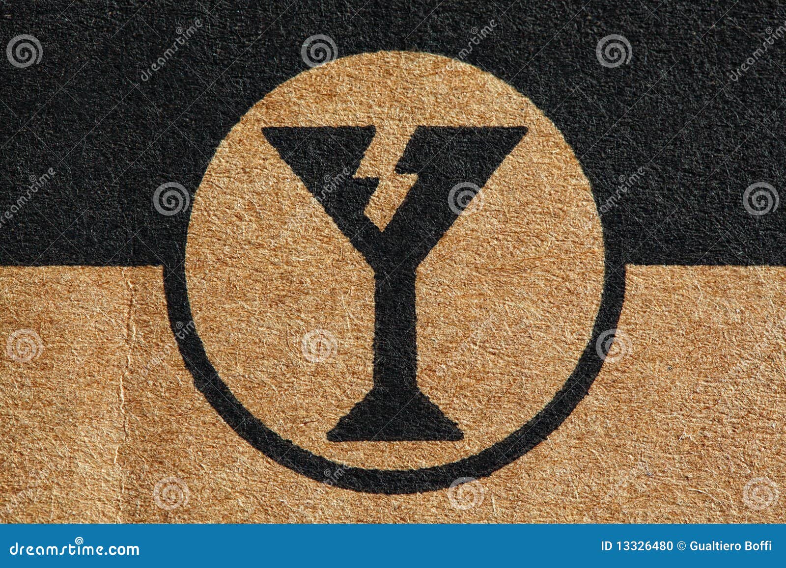 Fragile mark on cardboard stock photo. Image of graphic - 13326480