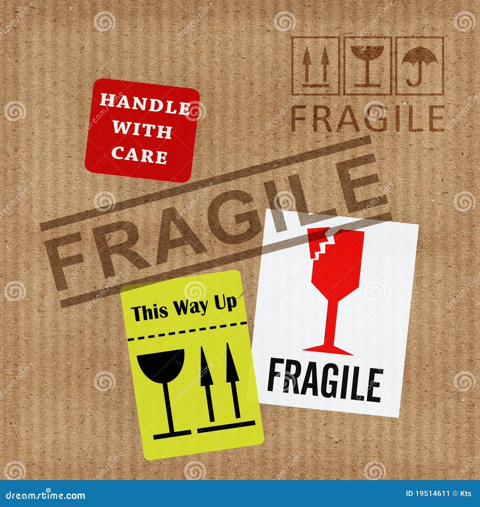 Fragile Notice stock illustration. Illustration of texture - 19514611