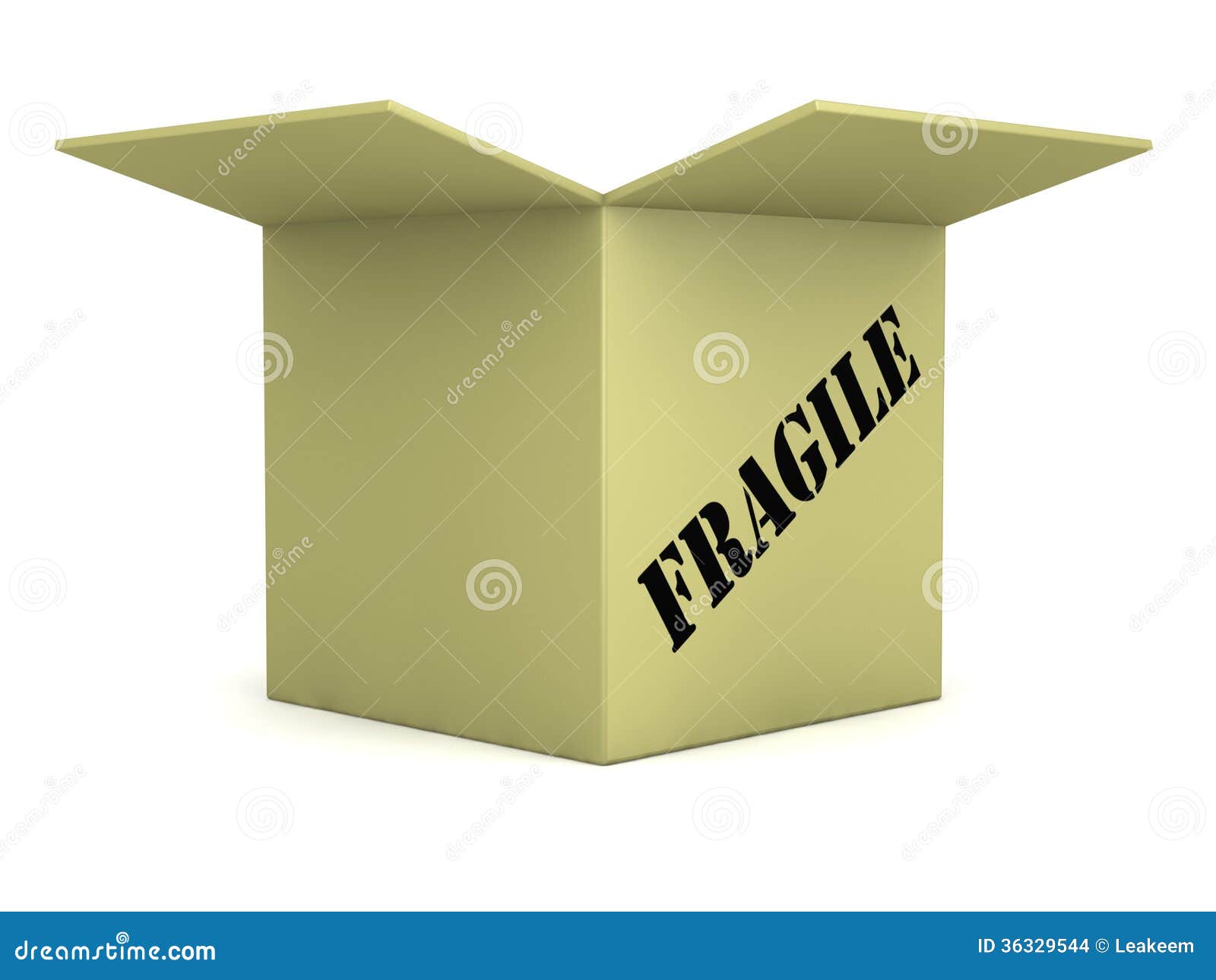 Fragile Open Card Board Box Stock Illustration - Illustration of card ...
