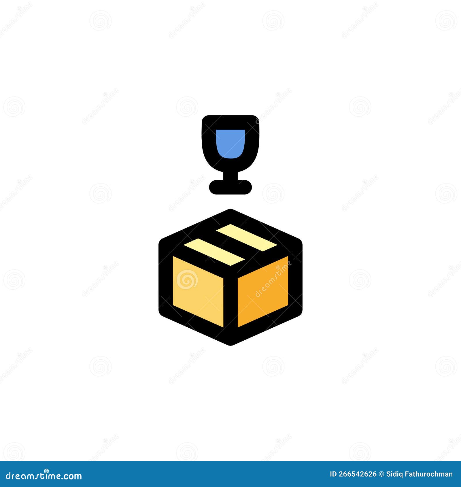 Fragile Package Icon stock vector. Illustration of shopping - 266542626