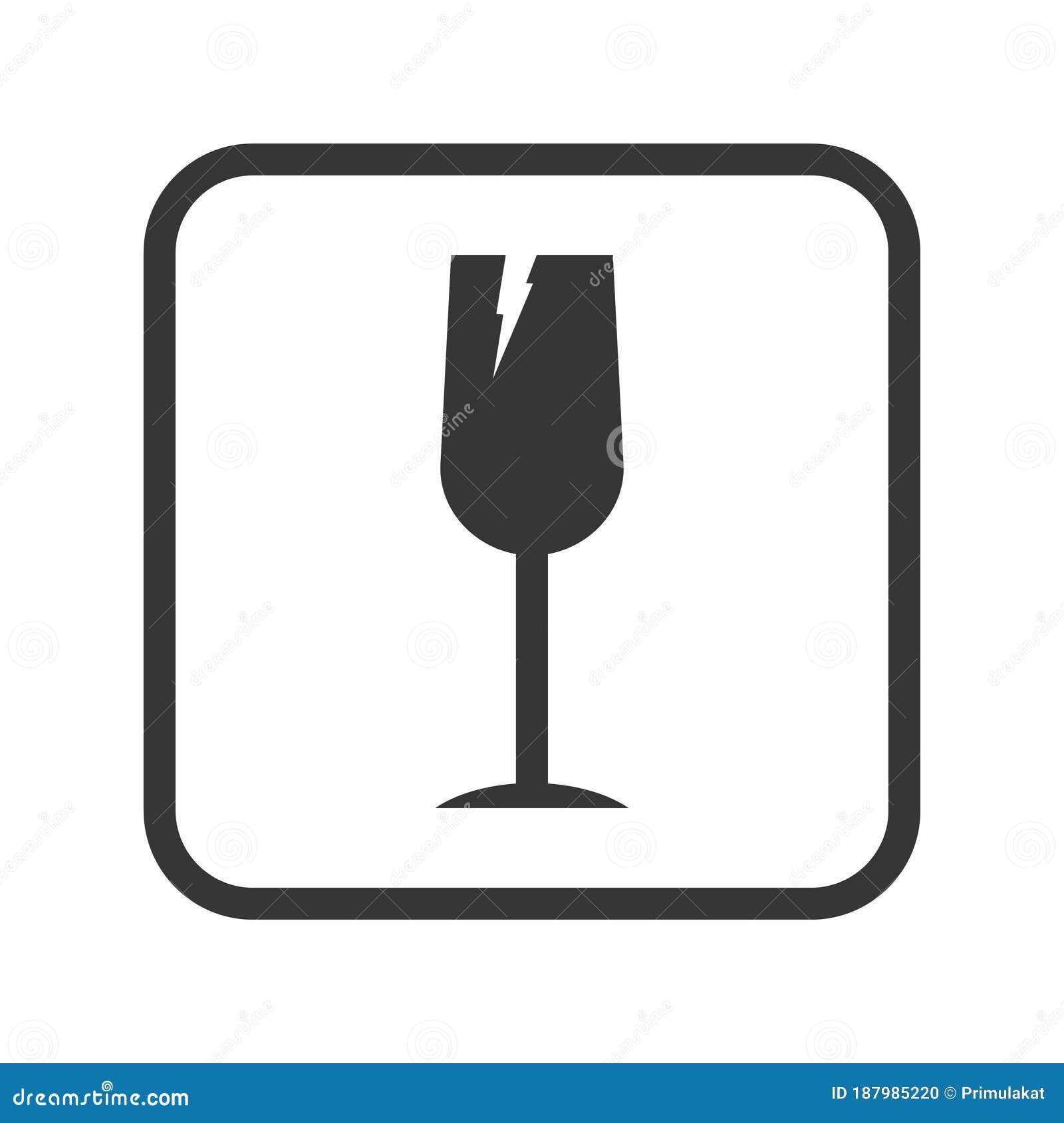 Fragile Or Packaging Symbols. Black Fragility Signs On White Background ...