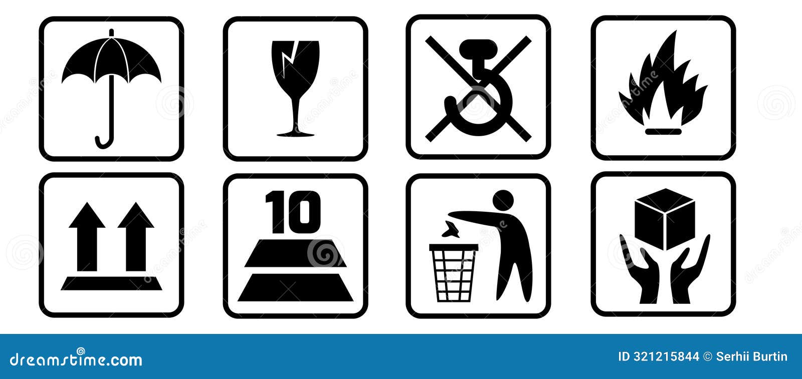 Fragile, Recycle, Handle with Care, this Side Up, Indoor Use only ...