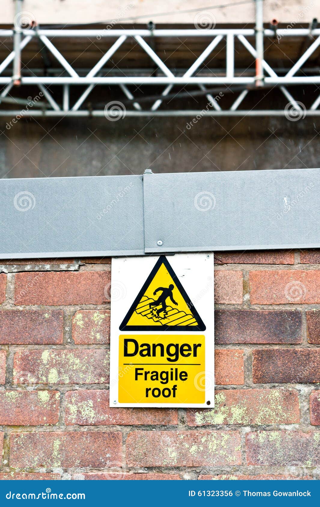 Fragile roof stock photo. Image of danger, workplace - 61323356
