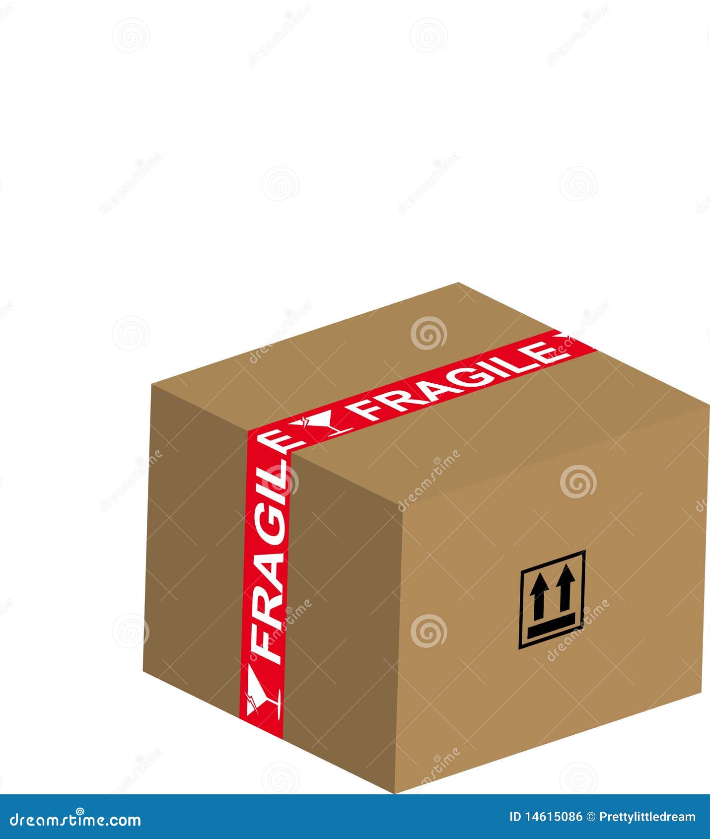 Fragile shipping box stock illustration. Illustration of move - 14615086