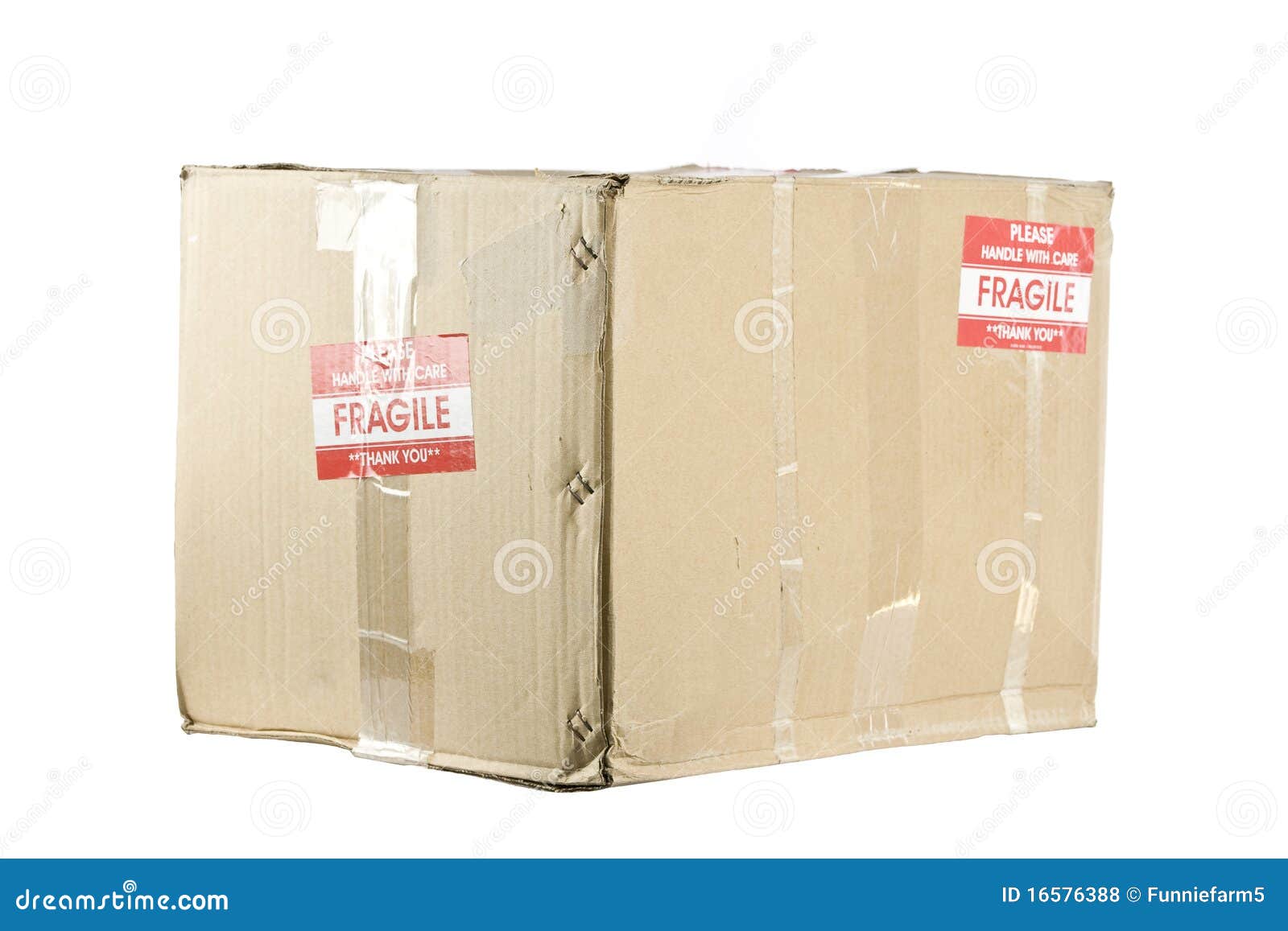 Fragile Shipping Box Isolated on White Stock Photo - Image of abstract ...