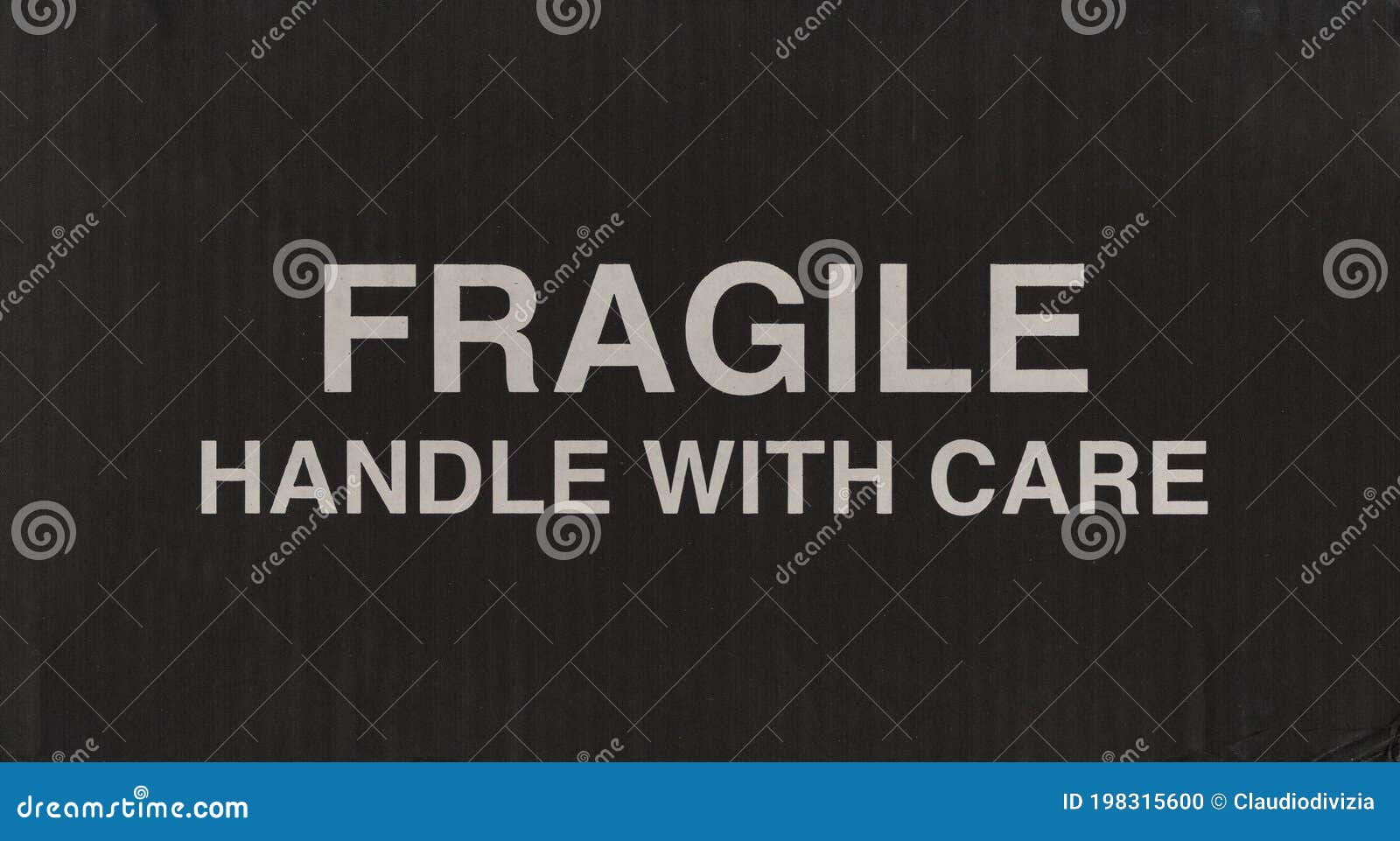 Fragile Sign on Black Corrugated Cardboard Box Stock Illustration ...