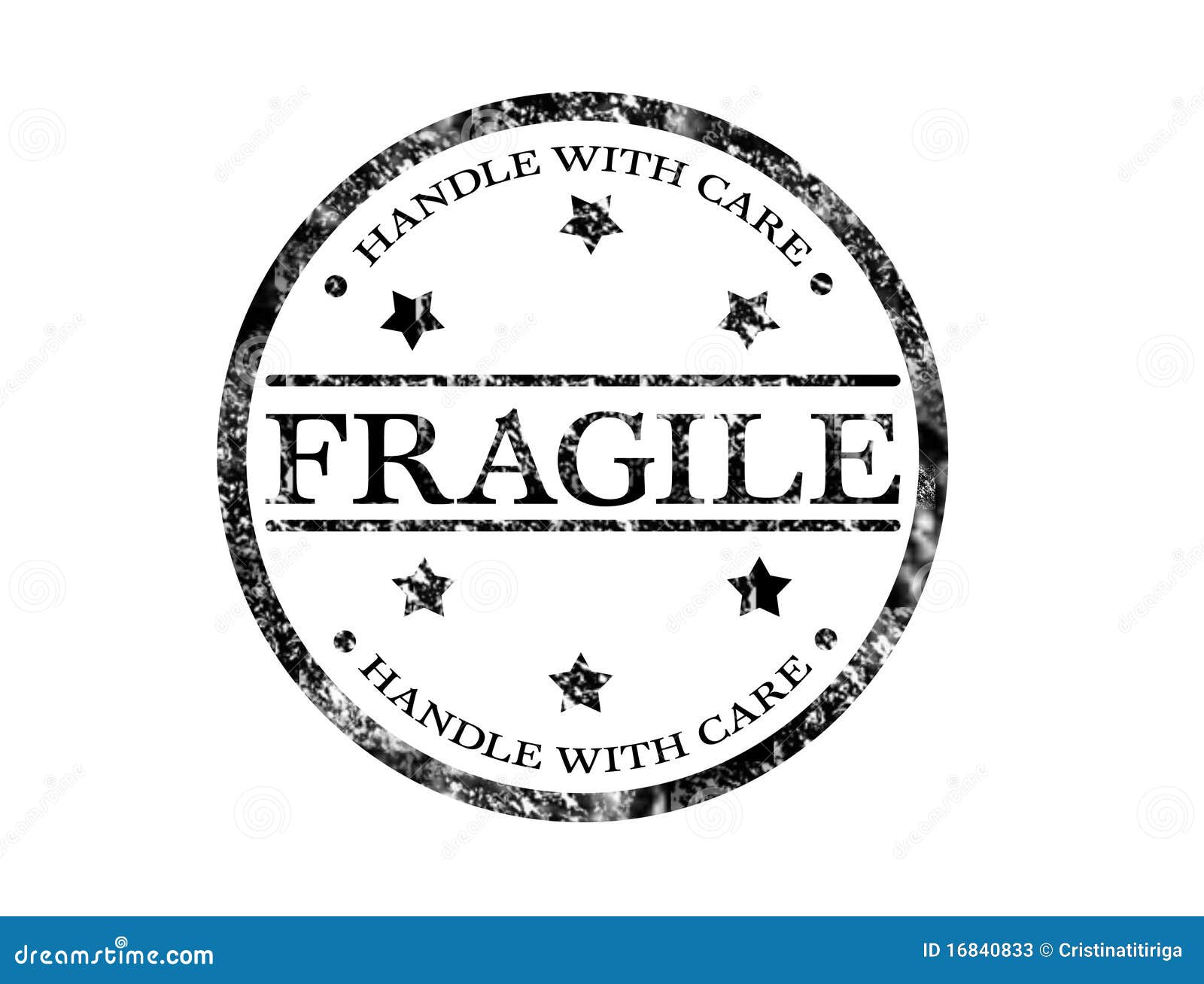 Fragile stamp stock vector. Illustration of graphics - 16840833