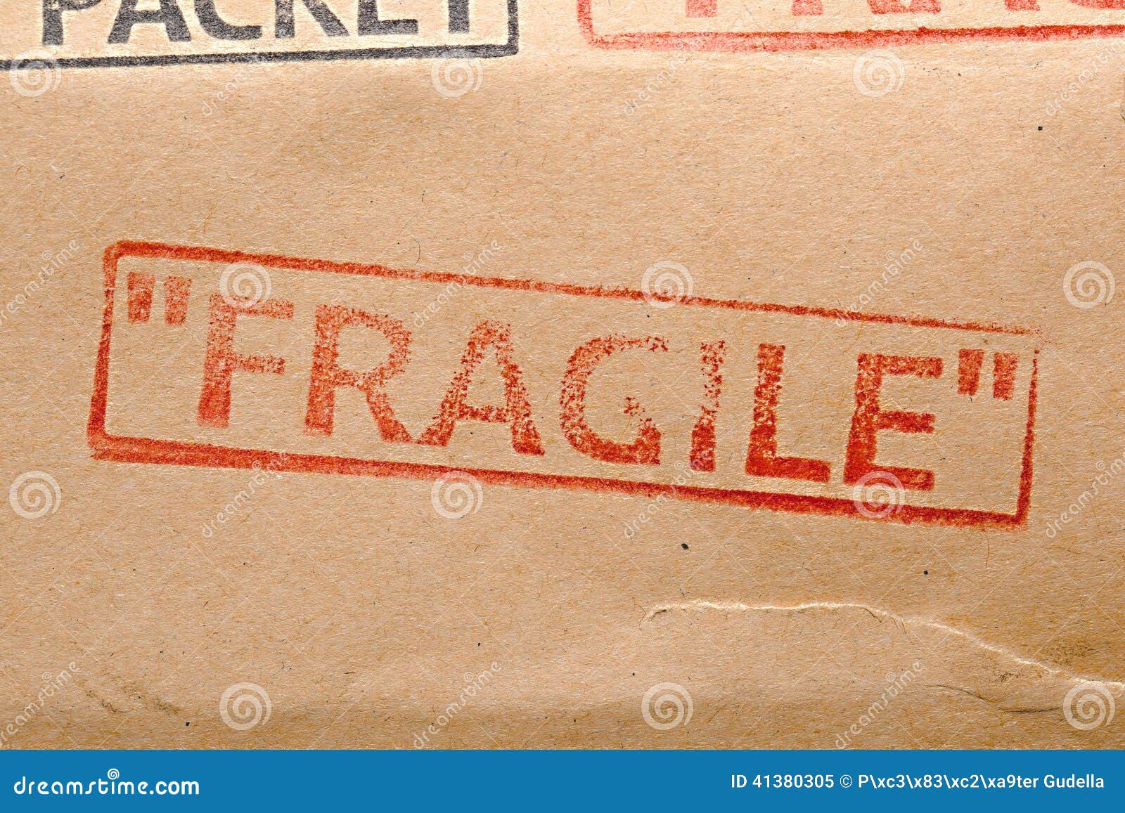 Fragile stamp stock image. Image of detail, post, mail - 41380305
