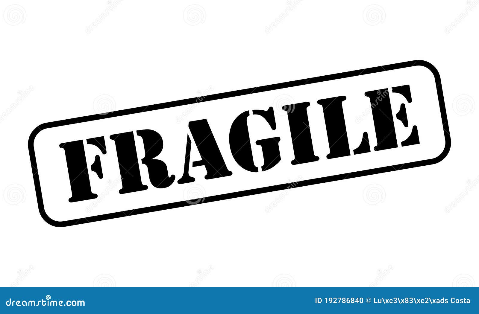 Fragile Stamp Cartoon Vector | CartoonDealer.com #9369777