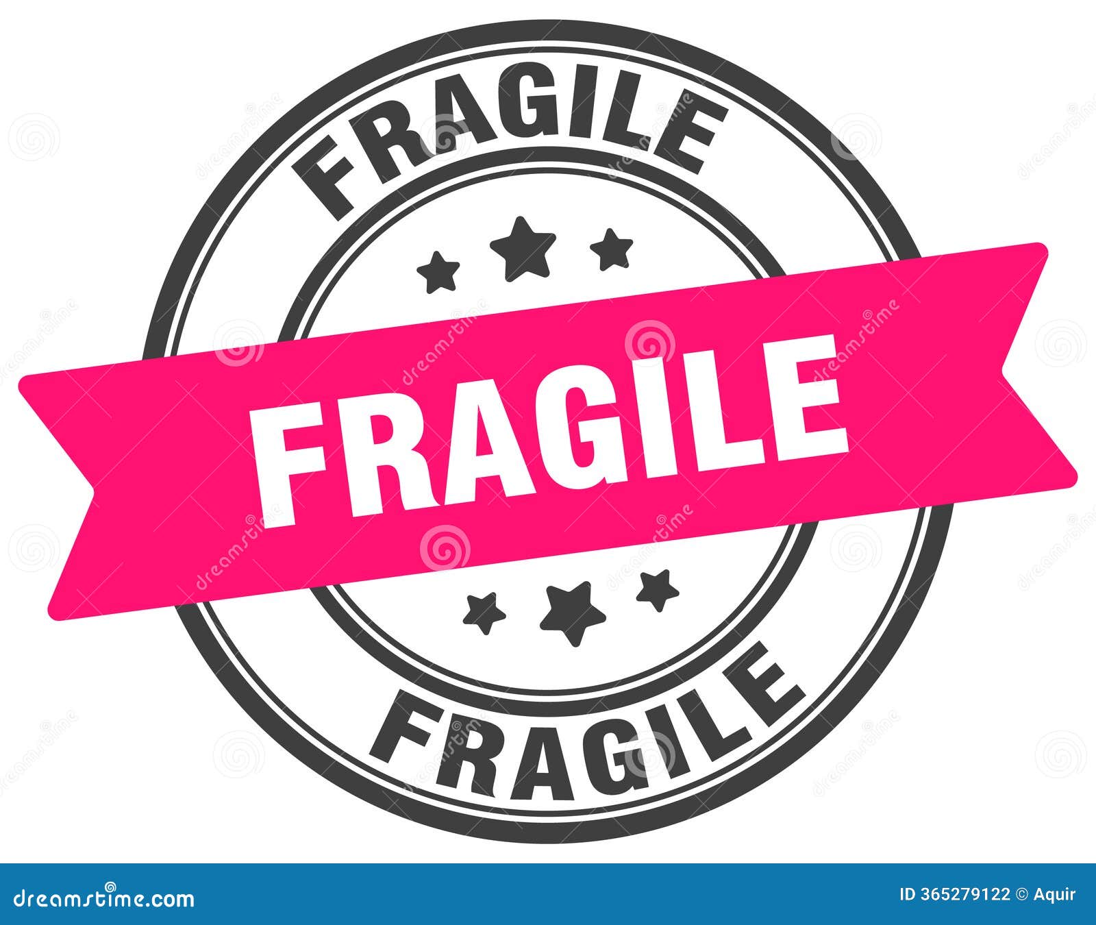 Fragile Stamp. Fragile Label On Transparent Background. Round Sign ...