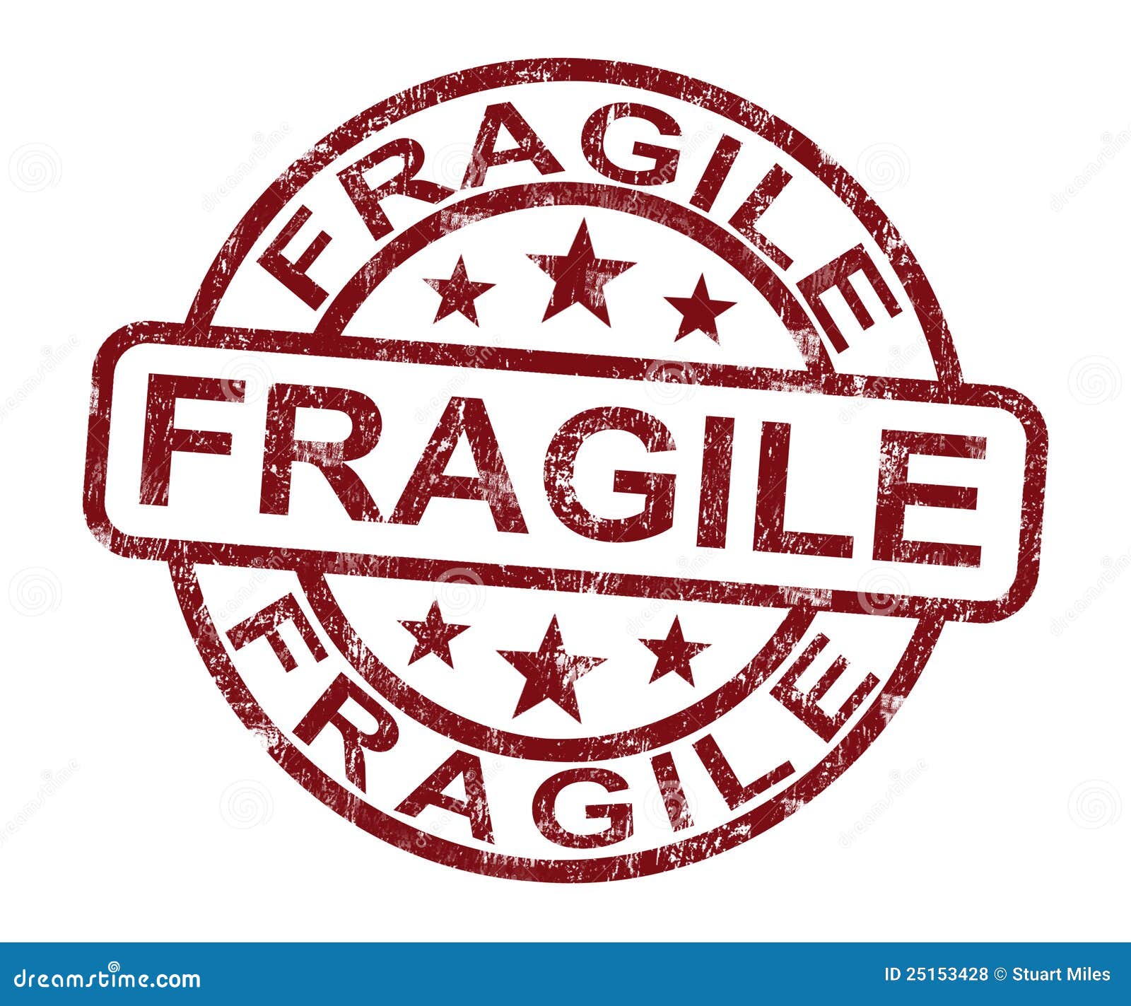 Fragile Stamp Shows Breakable Products for Delivery Stock Illustration ...