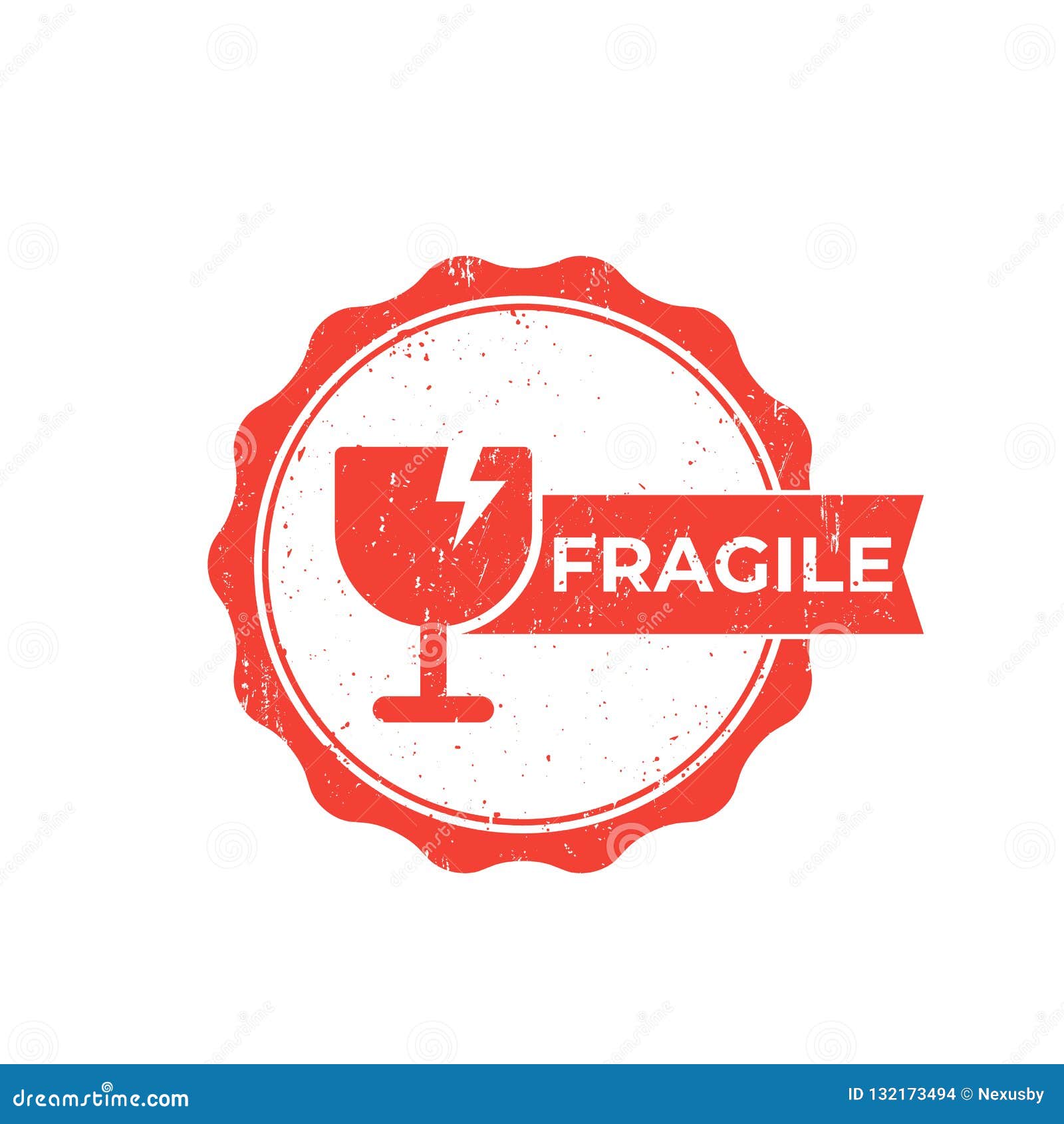 Fragile Sticker, Vector Badge Stock Vector - Illustration of fragile ...