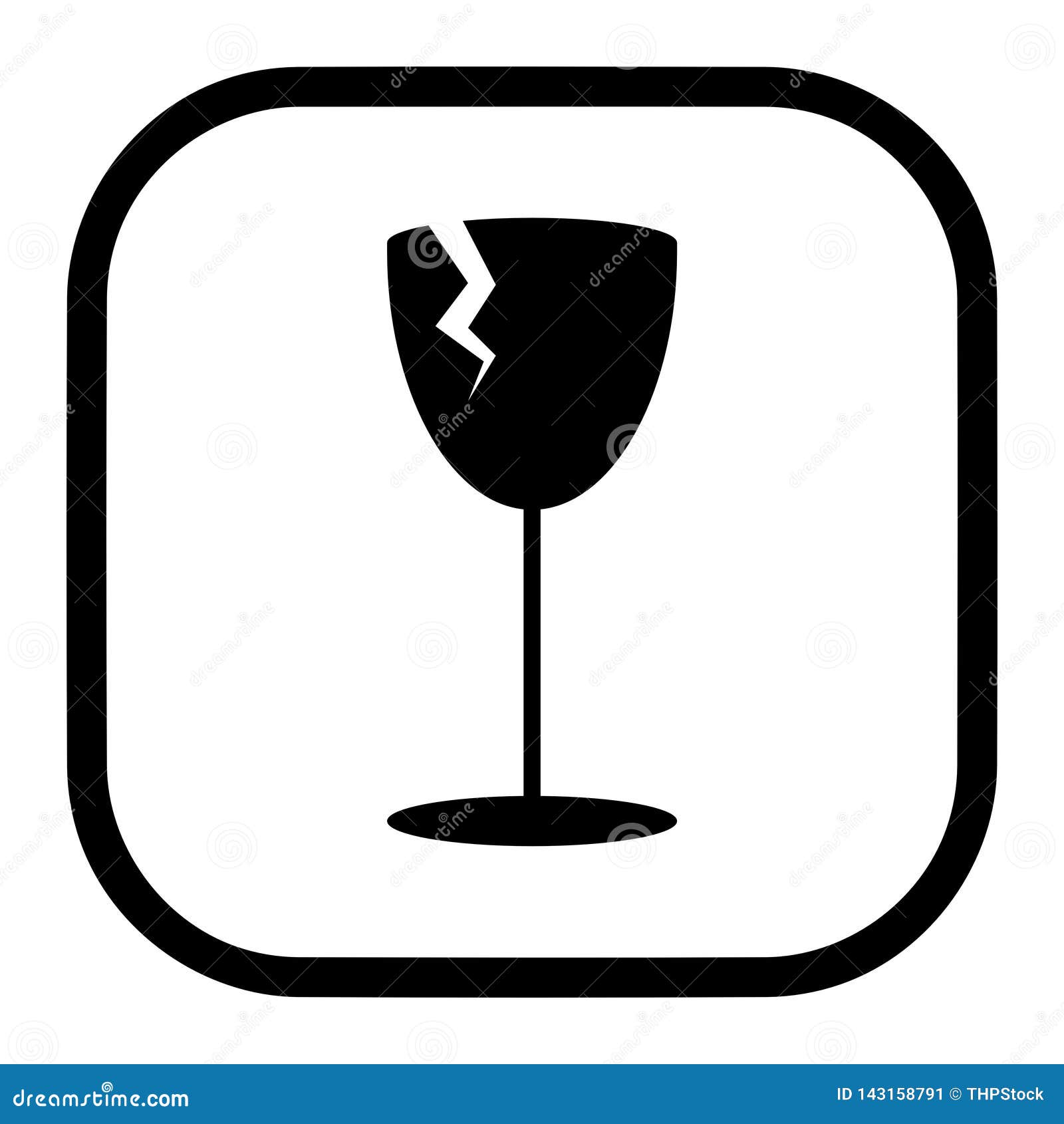 Fragile Symbol Vector stock vector. Illustration of breakable - 143158791