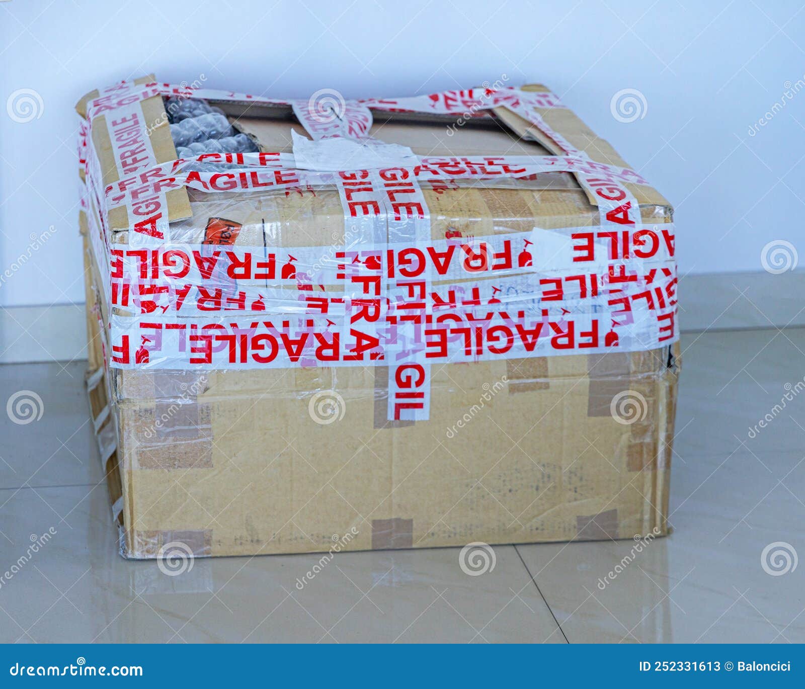 Fragile Tape Box stock image. Image of europe, storage - 252331613