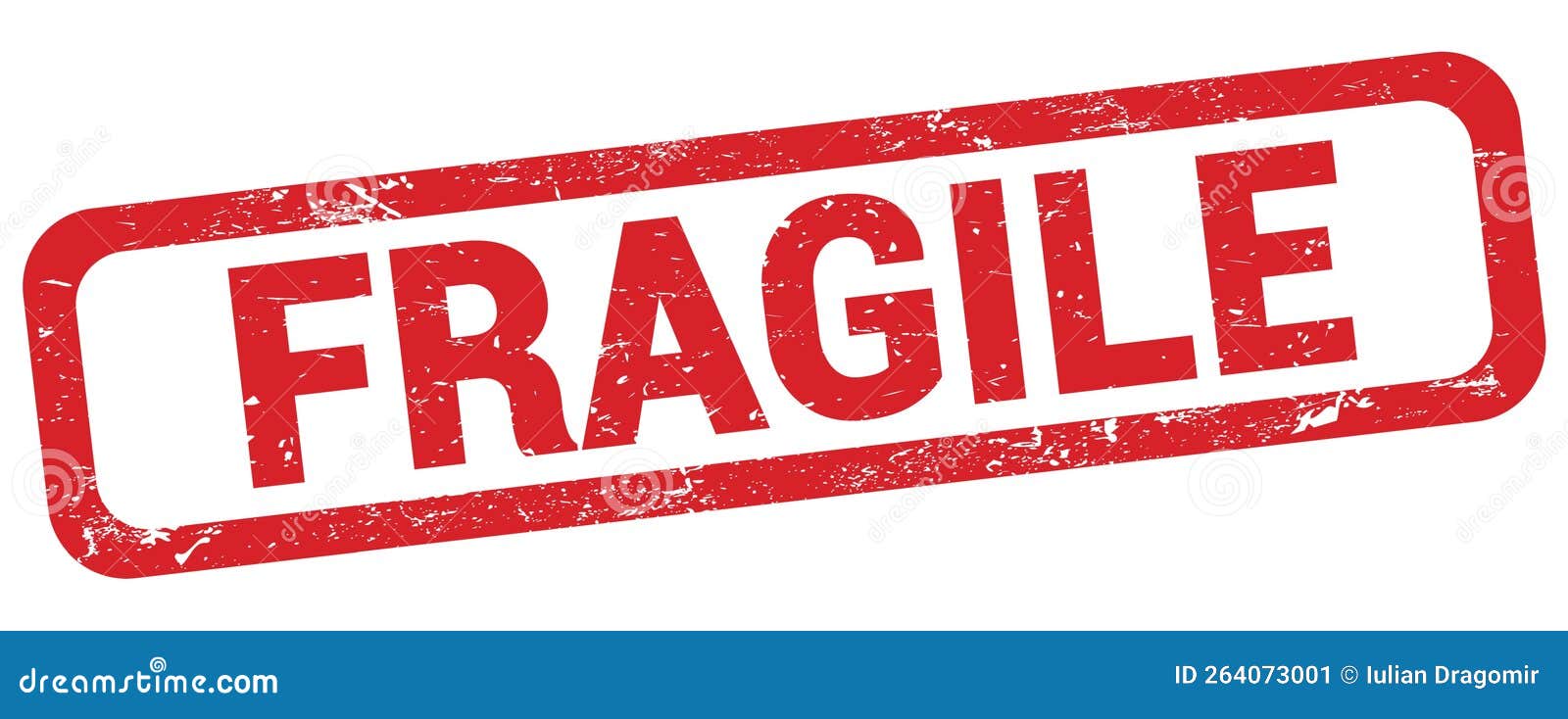 FRAGILE Text Written on Red Rectangle Stamp Stock Illustration ...