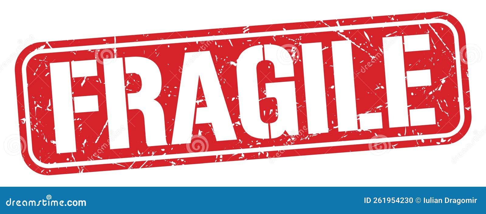 FRAGILE Text Written on Red Stamp Sign Stock Illustration ...