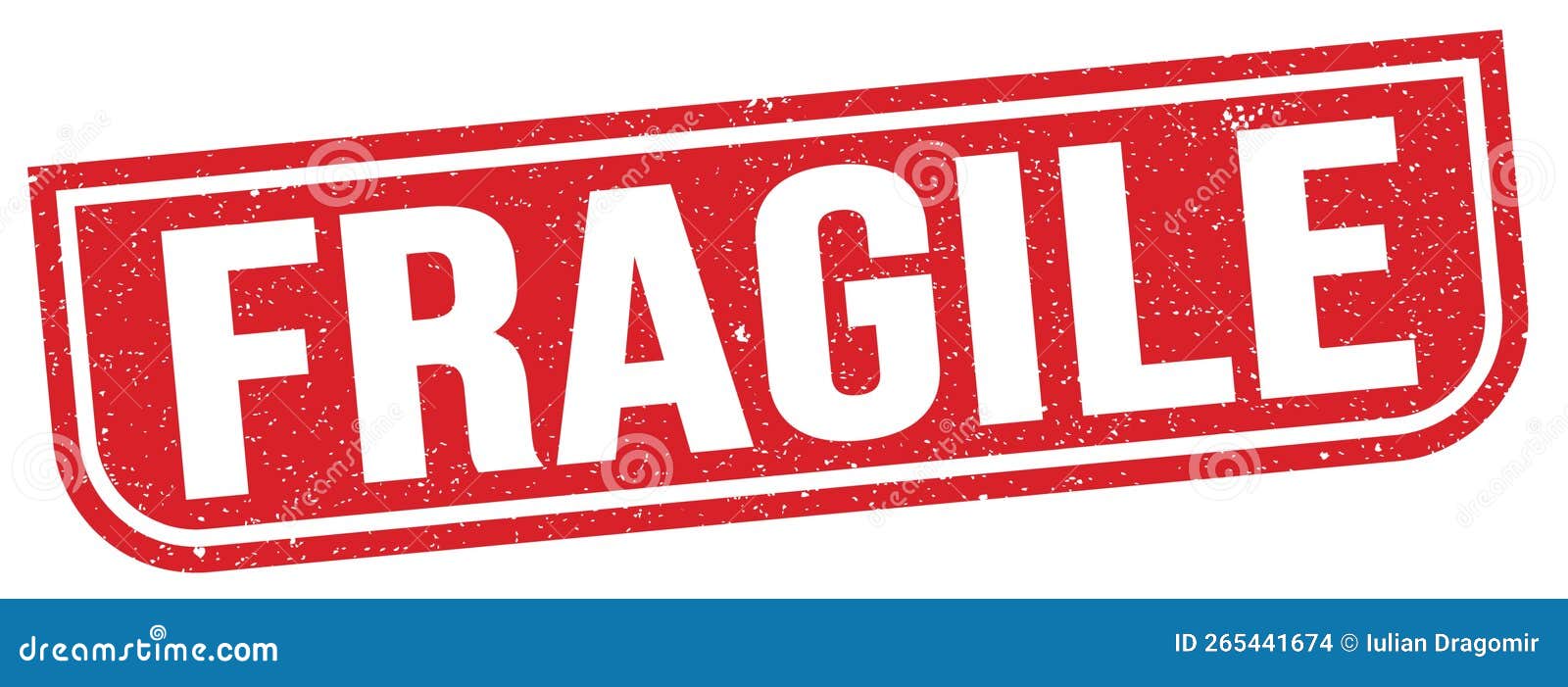 FRAGILE Text Written on Red Stamp Sign Stock Illustration ...