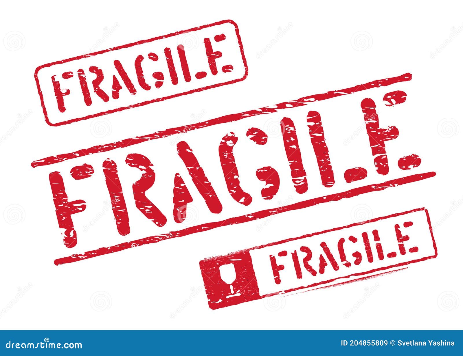 Fragile. Vector Illustration Of Broken Glass Or Glass And Mirror Symbol ...
