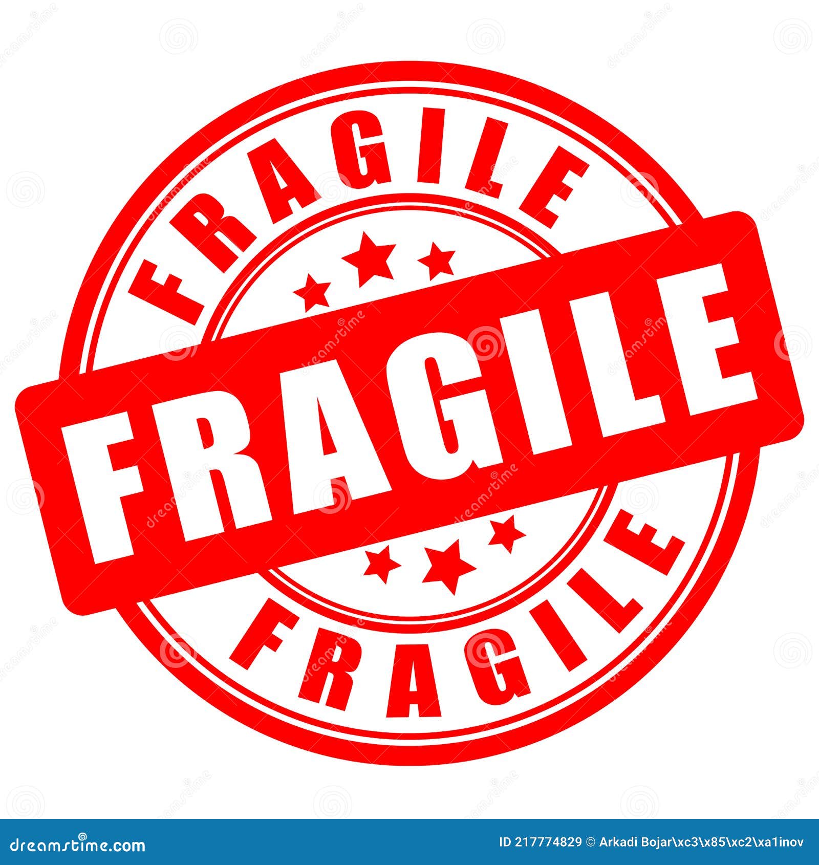 Box Fragile. Vector Illustration Of Broken Glass Or Glass And Mirror ...