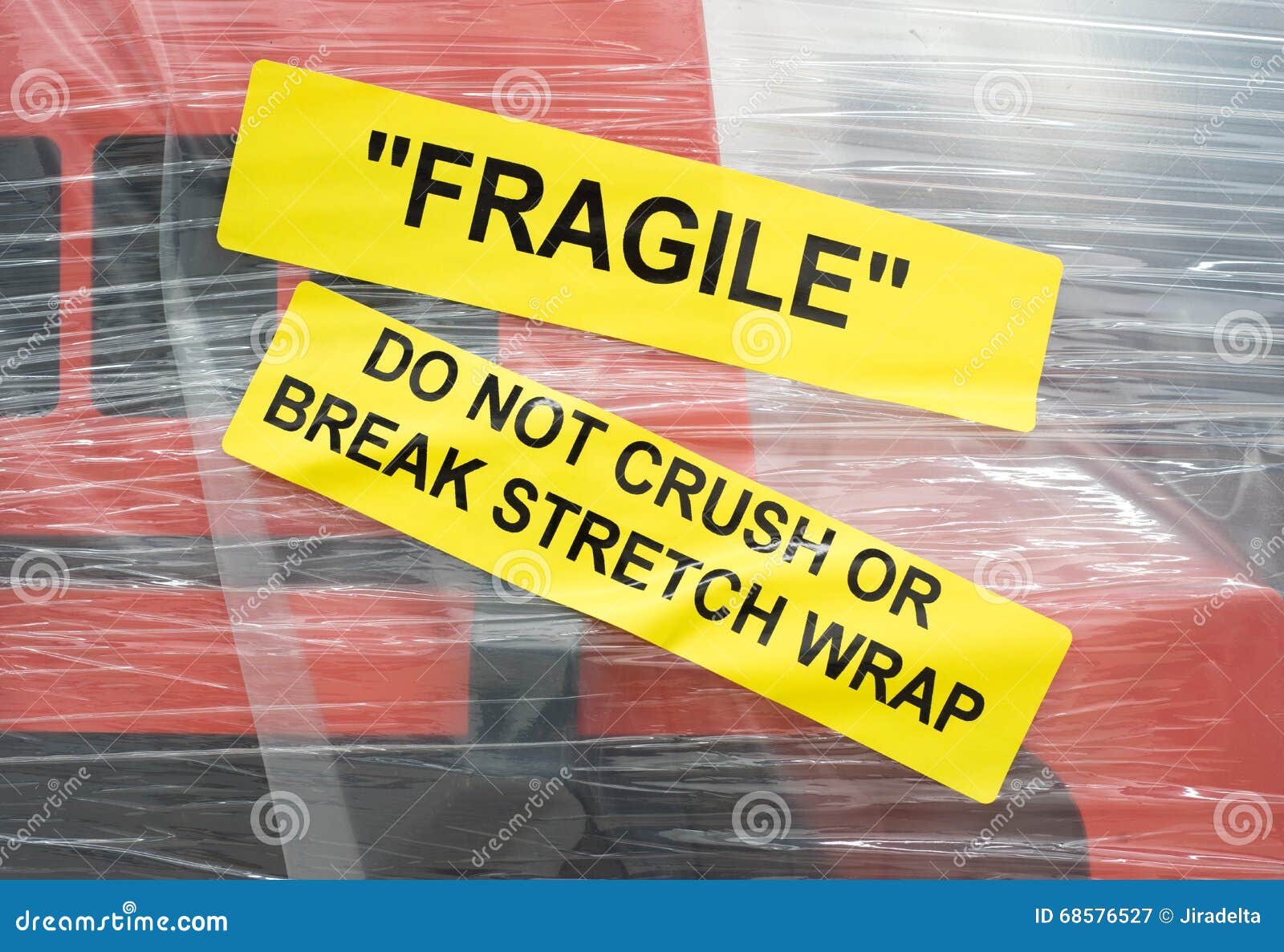 Fragile Warning Sign Sticker Stock Image - Image of yellow, label: 68576527