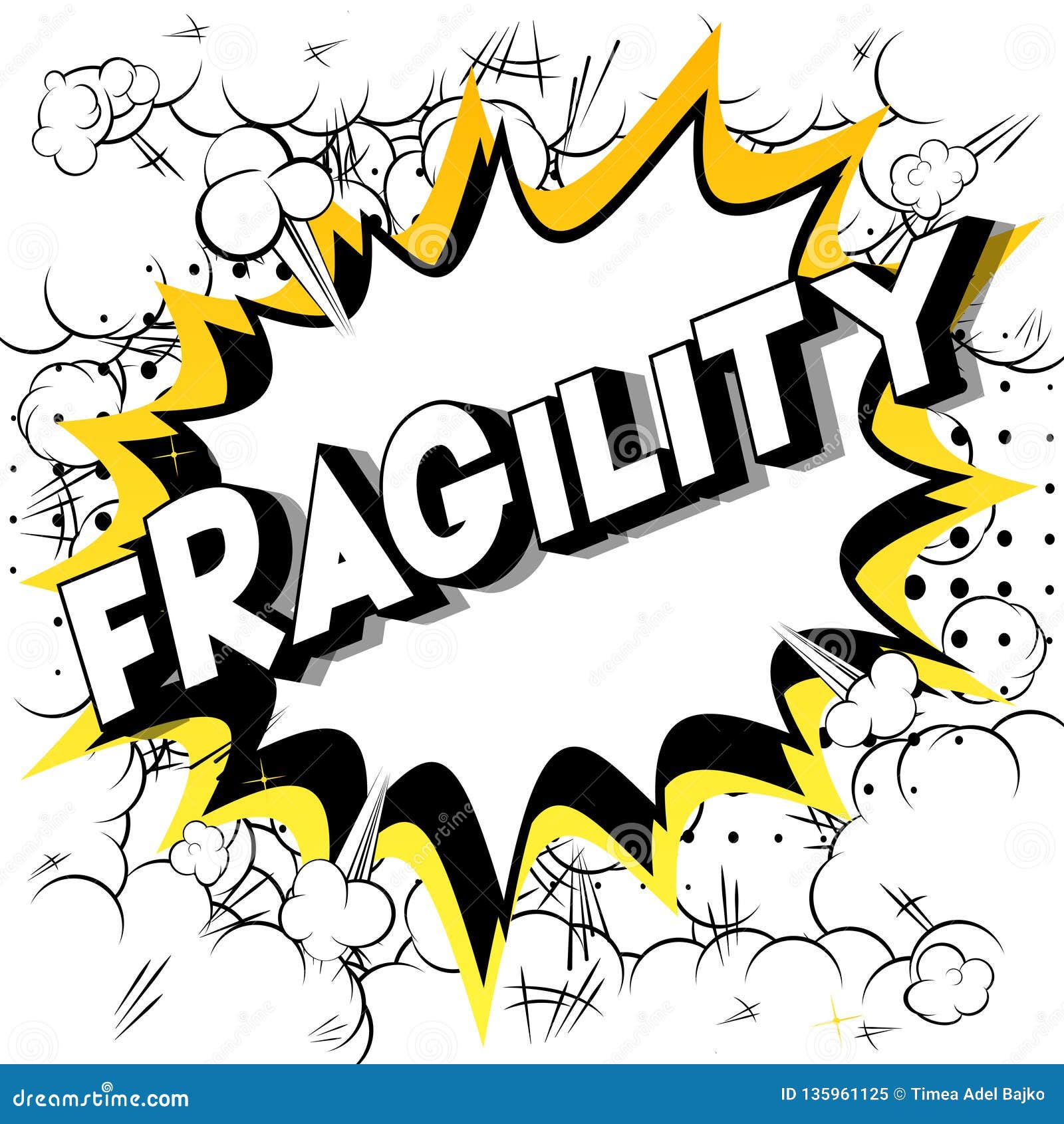 Fragility - Comic Book Style Words. Stock Vector - Illustration of ...
