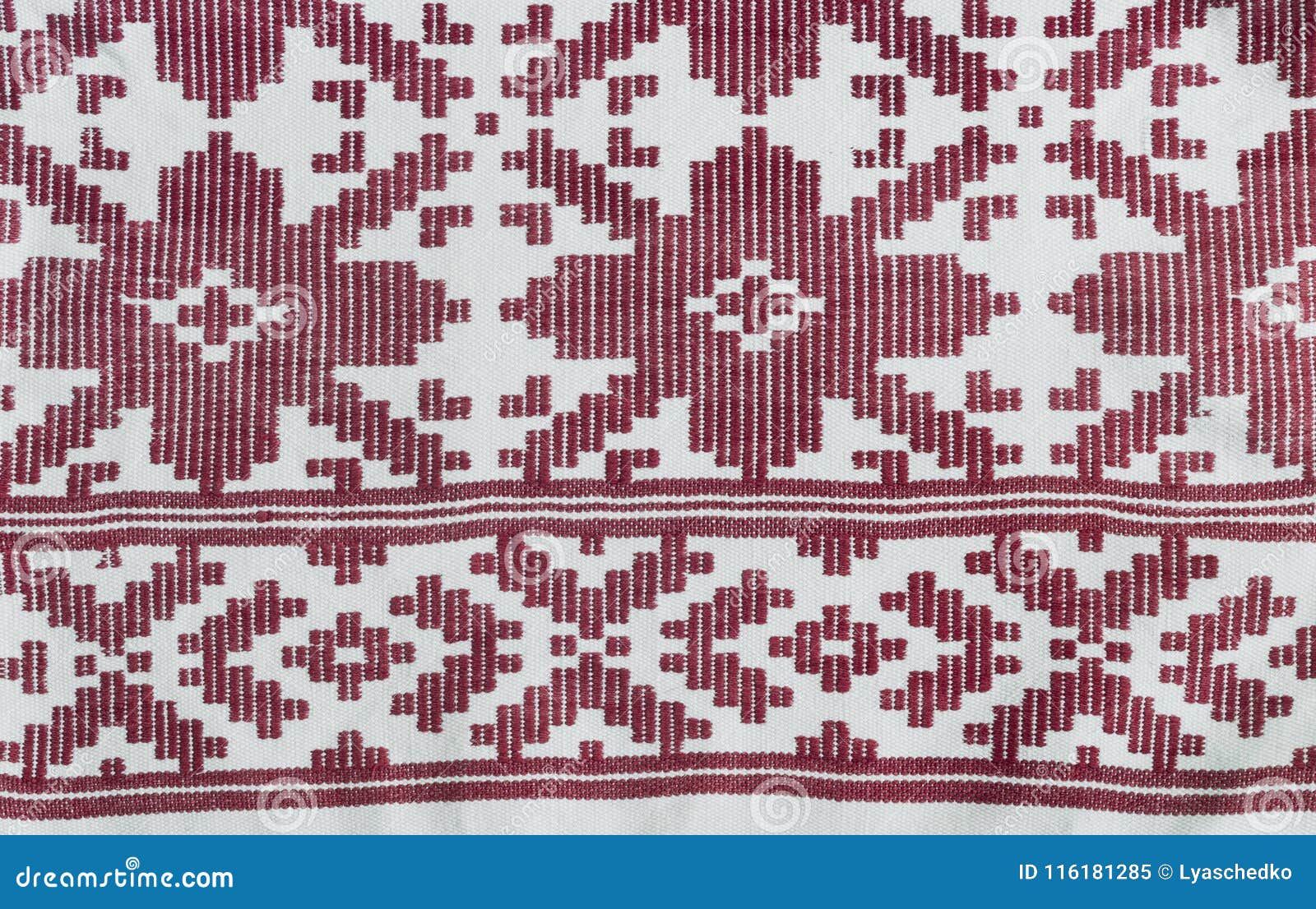 A Fragment of Ancient Handmade Fabric. Stock Image - Image of floral ...