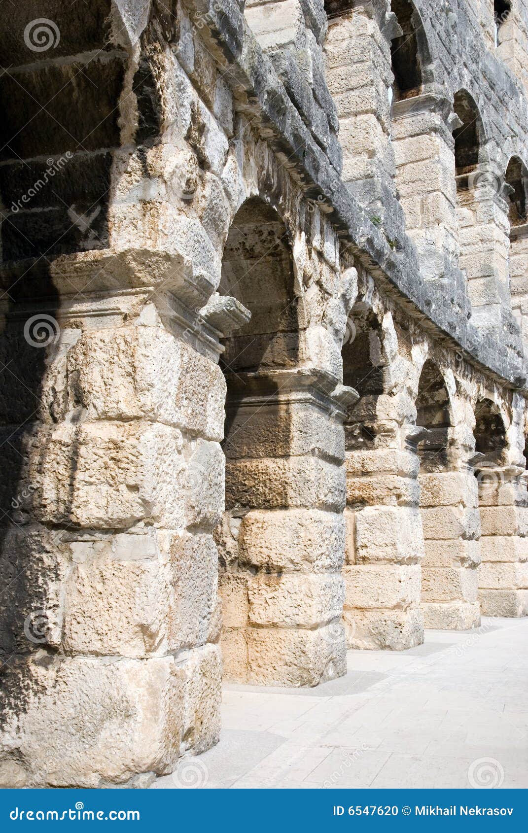 Fragment of Ancient Roman Amphitheatre Arena Stock Photo - Image of ...