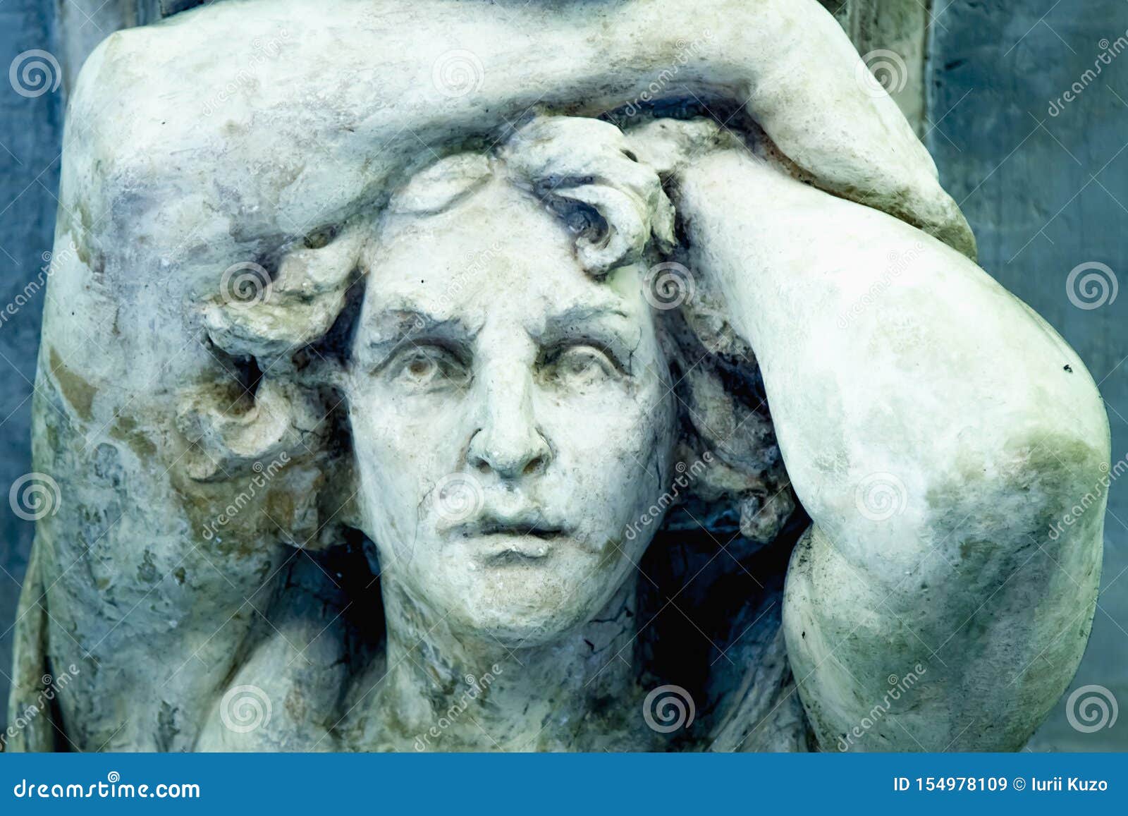 Fragment of Ancient Statue of Hercules As Symbol of Power Stock Image ...