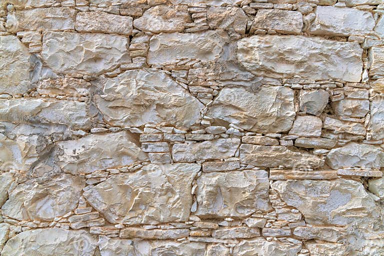 Fragment of an Ancient Stone Wall in Cyprus, Background Stock Photo ...