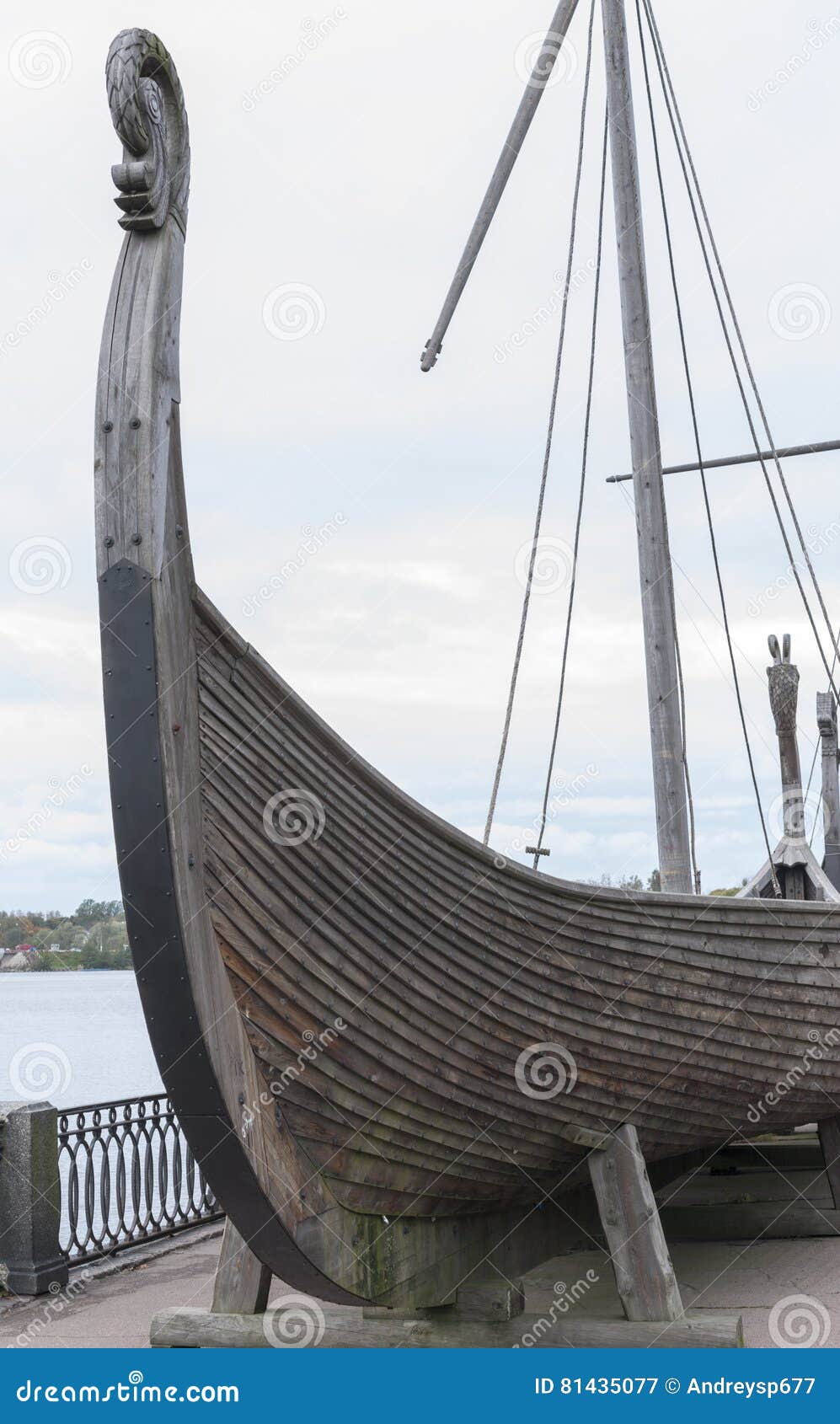 A Fragment of an Ancient Warship Vikings - Drakkar Stock Image - Image ...
