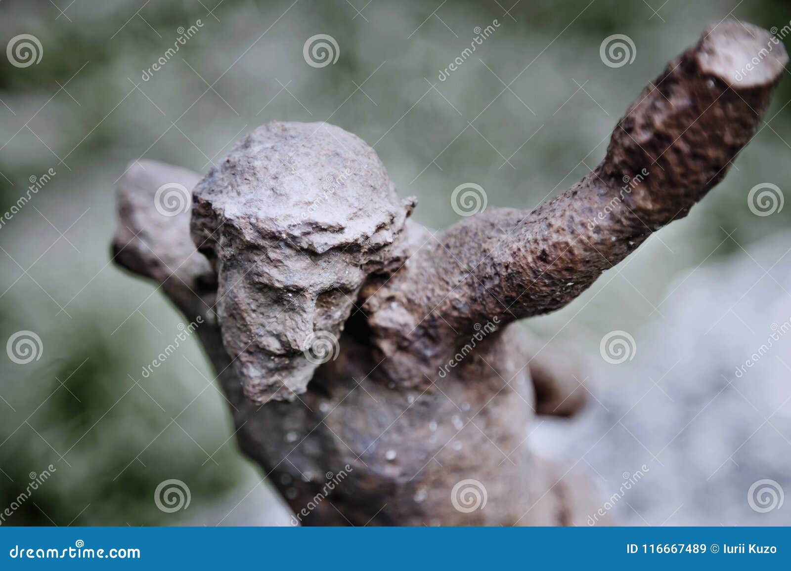 Suffering Of Jesus Christ Crucifixion And Rusty Horseshoe On Old Blue ...