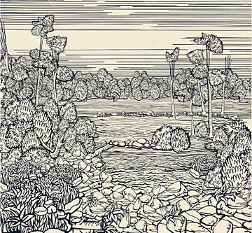 Fragment Art, Hand drawn stock vector. Illustration of water - 16905967