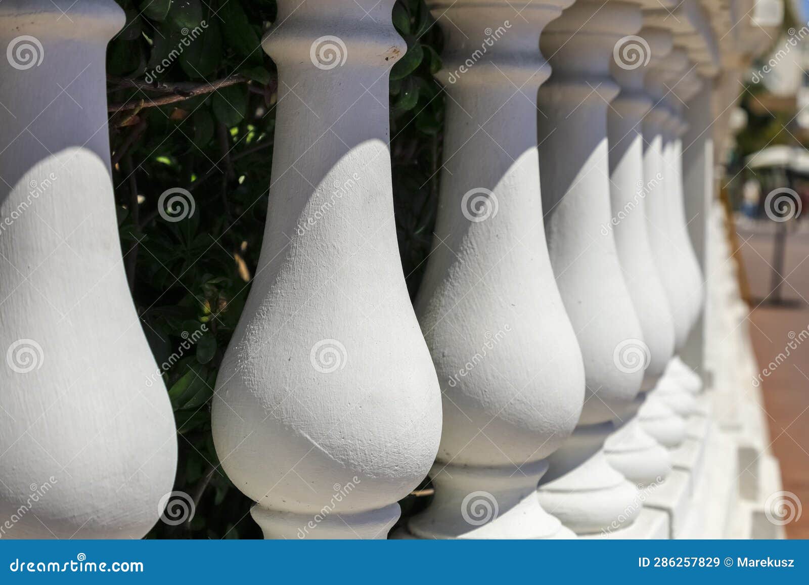 A Fragment of a Balustrade Made of Balusters Stock Image - Image of ...